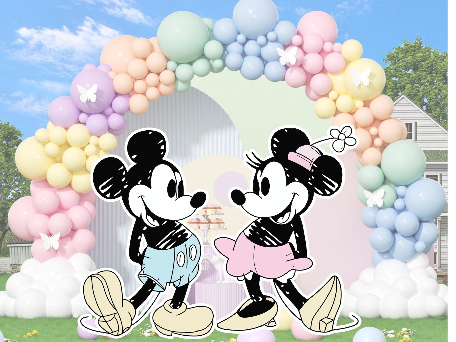 Mickey & Minnie Cutout: Disneyland Birthday Party Prop (digital File ...