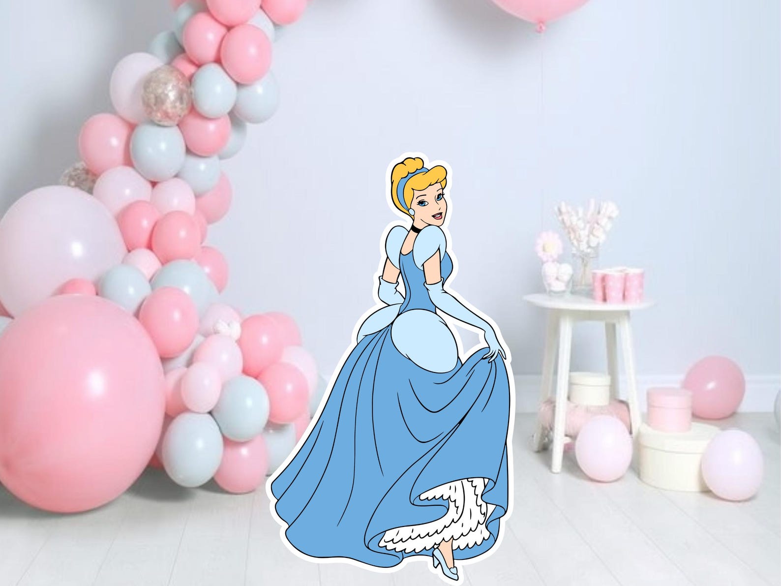 Cinderella Cutout: Princess Party Decoration (digital Download) - Etsy