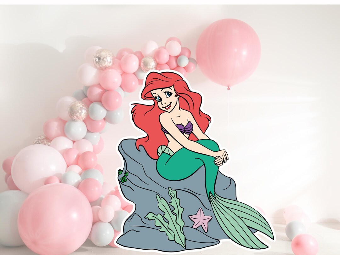 Ariel Rock Cutout, Ariel Cutout Decor, Ariel Party Decoration Theme ...