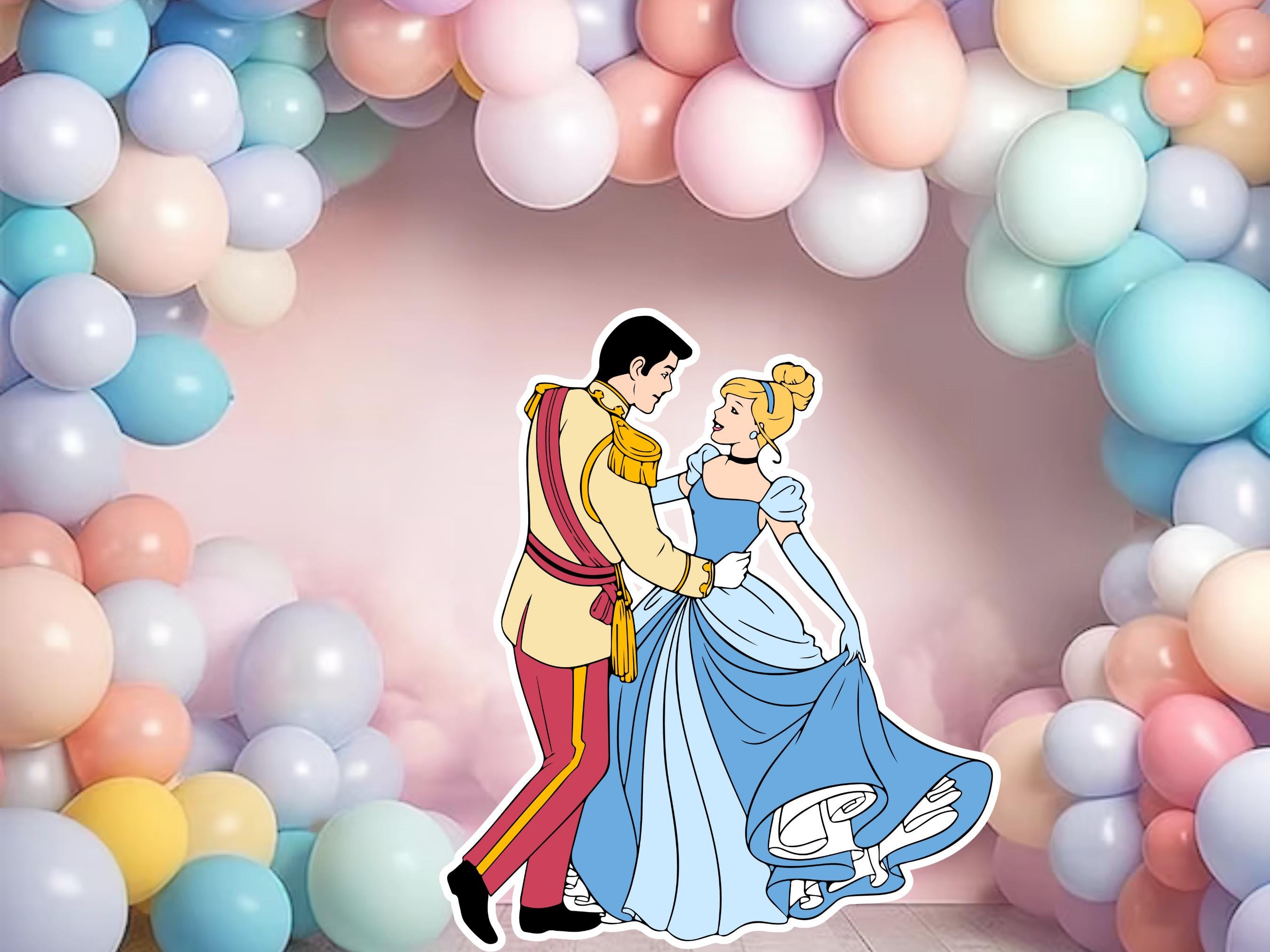 Cinderella & Prince Charming Cutout: Birthday Party Prop (digital ...