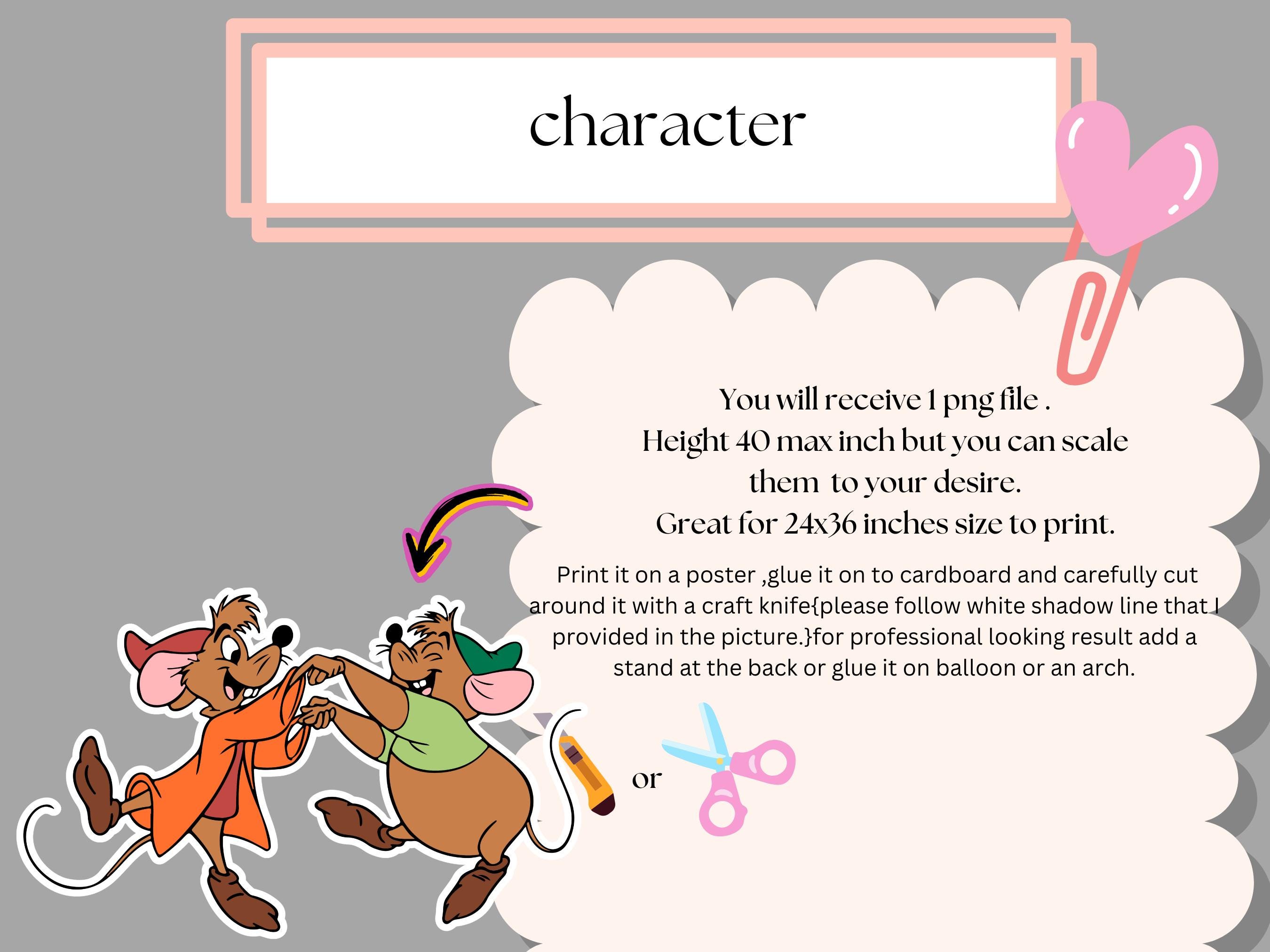 Cinderella Mice Cutout, Cinderella Decor, Cinderella Party Decoration ...