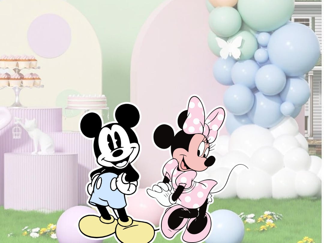 Mouse Bundle Cutout, Pastel Mouse Backdrop Big Decor, Pastel Theme ...