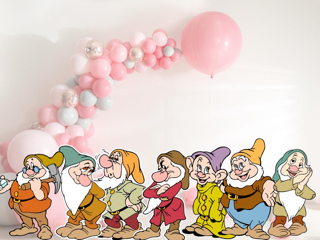 Snow White Seven Dwarfs Cutout, Snow White Big Decor, Snow White Party ...