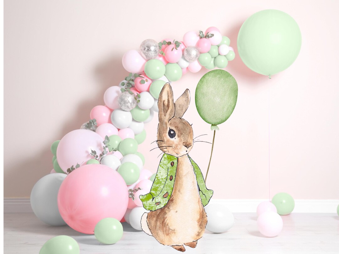 Peter Rabbit Big Decor Cutout, Pink Bunny Birthday, Rustic Flopsy Bunny ...
