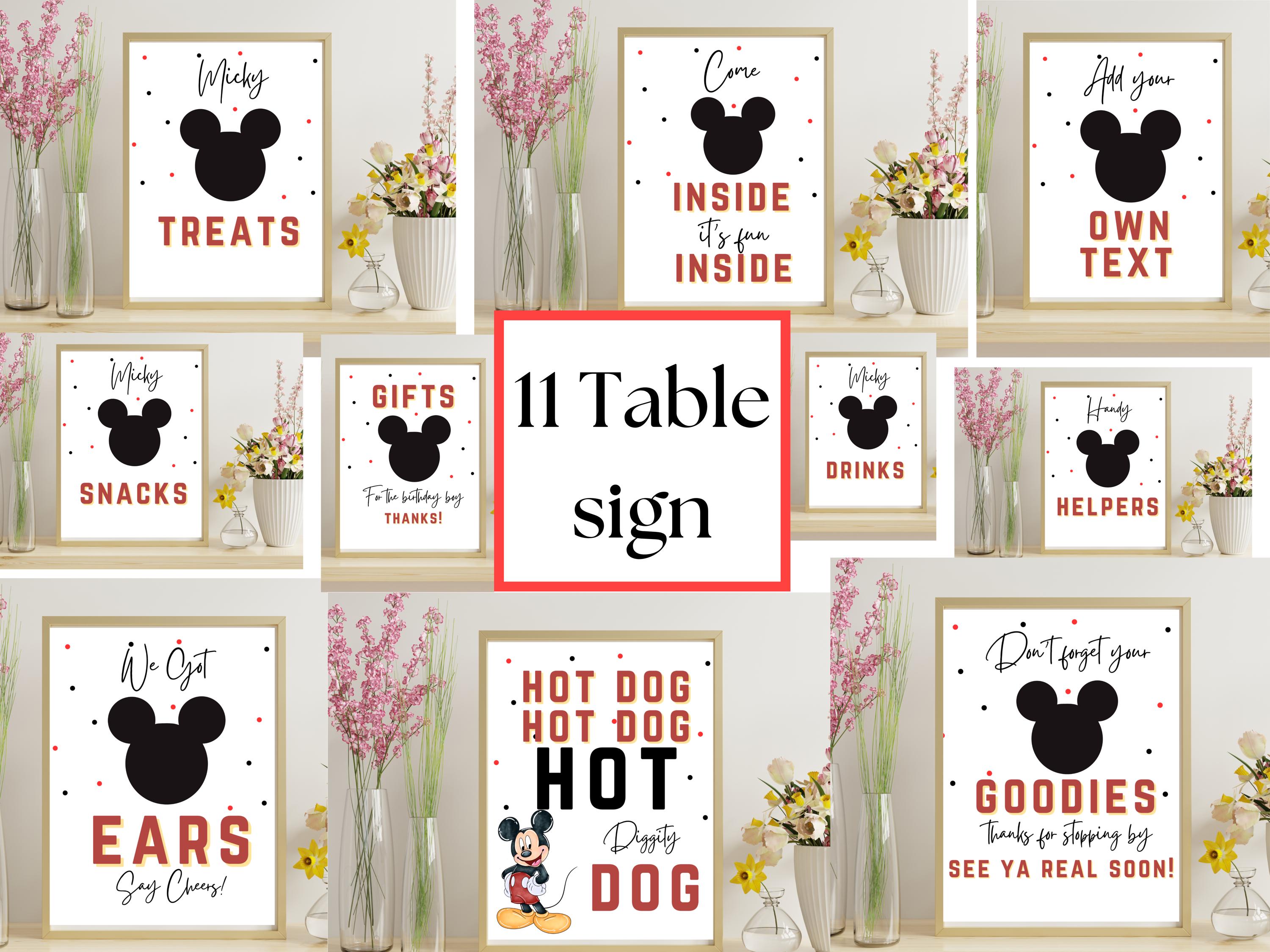 Editable Oh Toodles Birthday Signs: Mickey Mouse Party Decor - Etsy