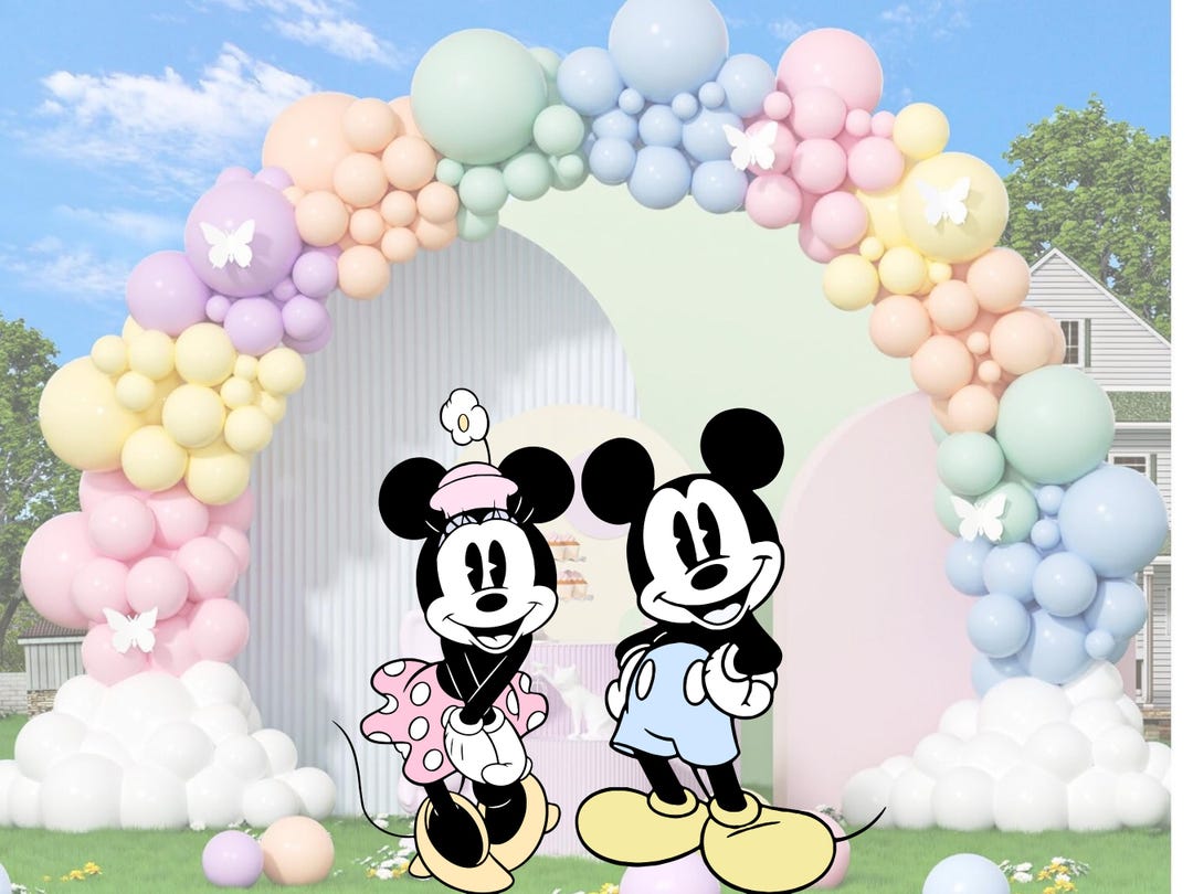 Pastel Mouse Cutout Bundle: Birthday Party Decor (digital Download) - Etsy