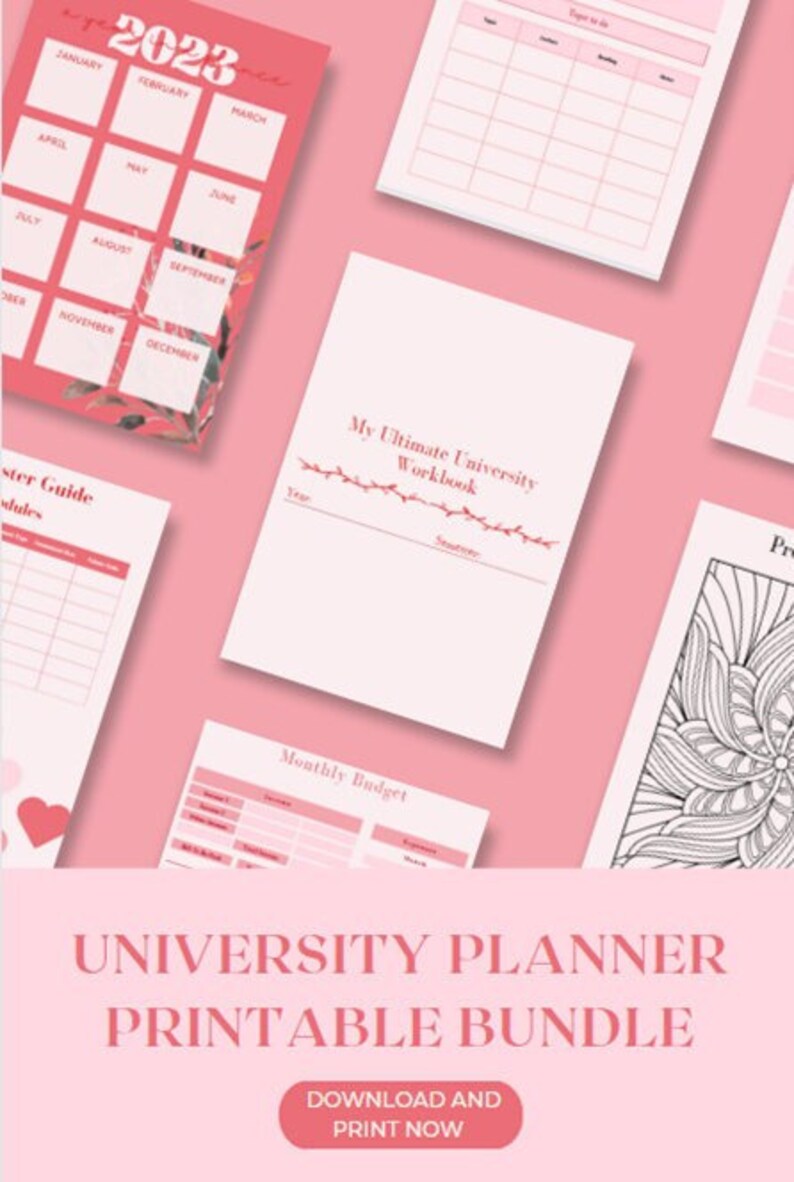 Ultimate Printable University Planner Pages - Etsy