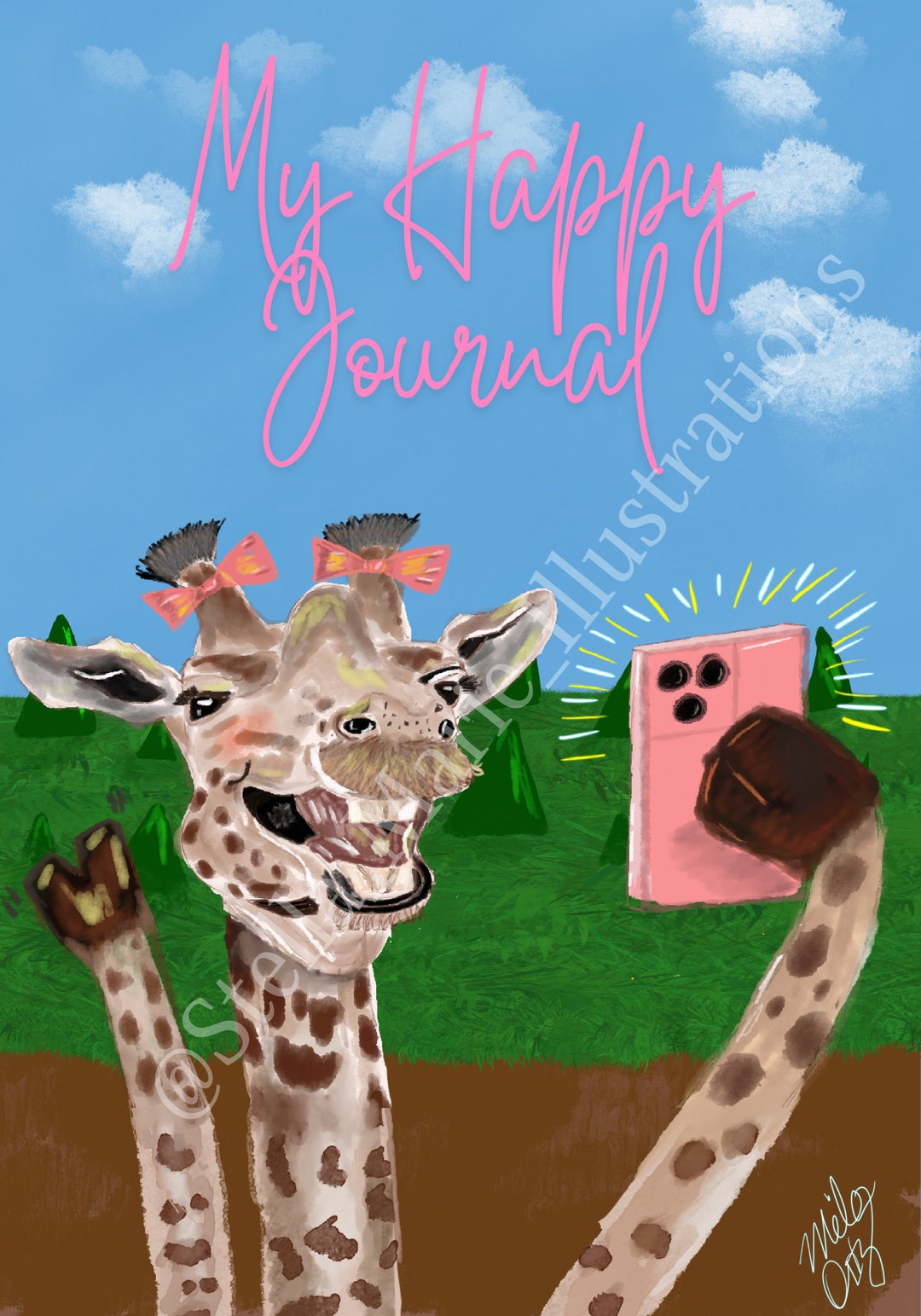 Dopamine Journal! All Dates, 7x10, Original Art Cover. Hourly Daily ...