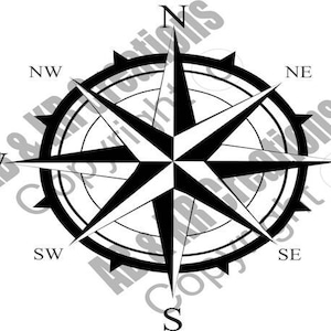 Compass Rose Digital Download, Compass Svg, Png and Jpg - Etsy