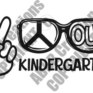 Peace Out Pre-k, Kindergarten 1st, 2nd, 3rd, 4th, 5th, 6th, 7th, 8th ...