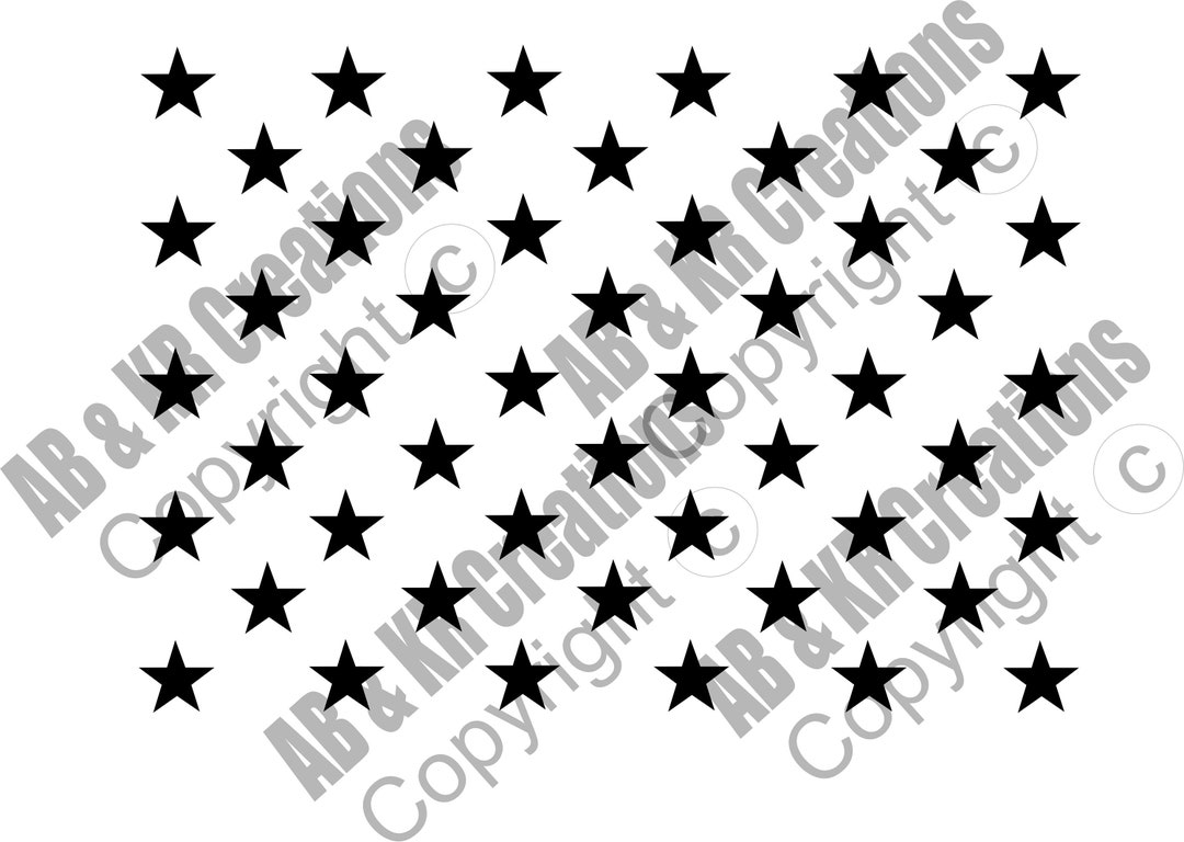 50 Stars Svg, Union 50, United States of American Flag Stars, 50 USA ...