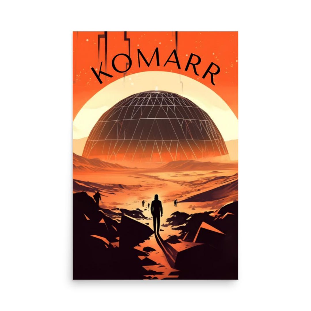 Vorkosigan - Komarr Retro Travel Poster, Vorkosigan Saga Wall Art ...