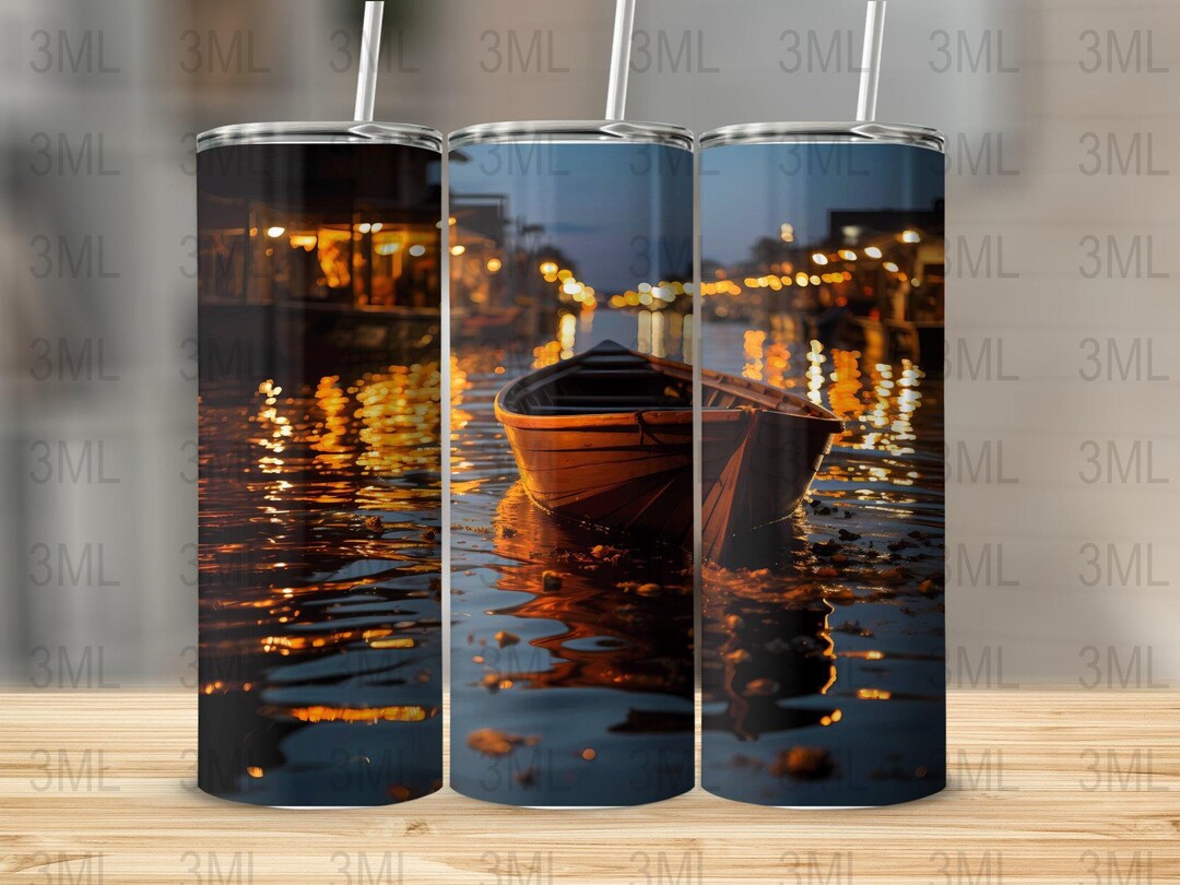 Lone Boat Sublimation Tumbler Design Downloads 20 Oz Skinny Tumbler ...