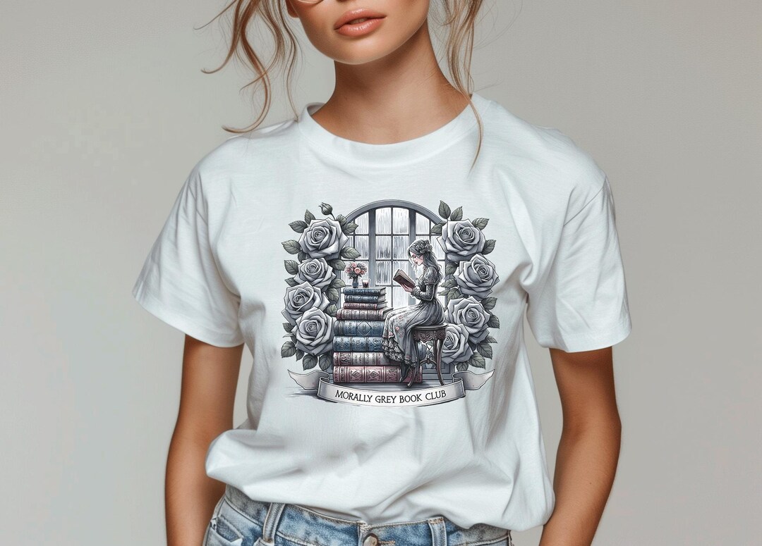 Morally Grey Book Club PNG - Gothic Floral Style Transparent Design ...