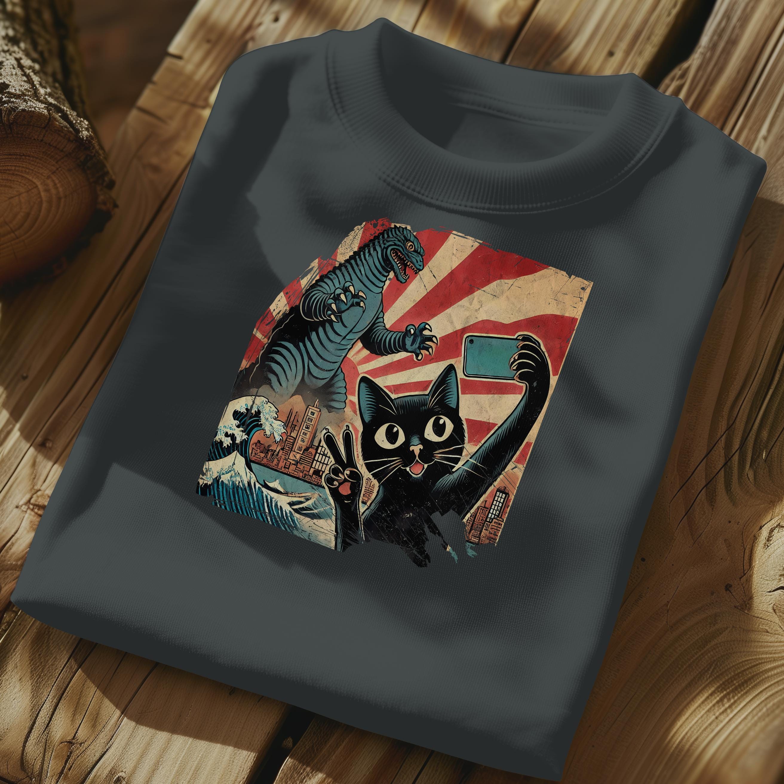 Japanese Jira Cat Selfie PNG Trendy Funny T-shirt Cat Lover Gifts ...