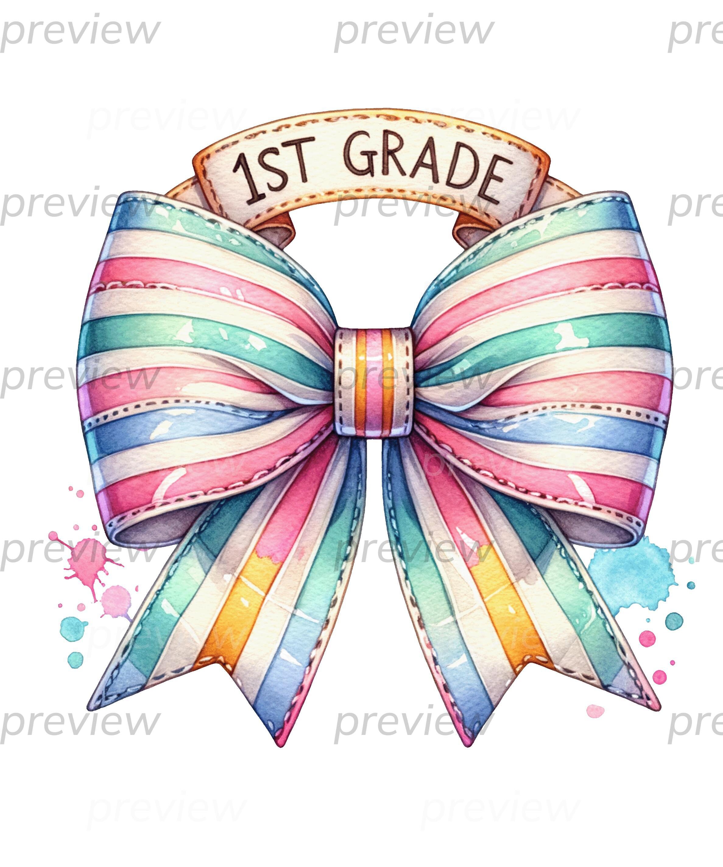Ribbon Pencil Bundle Png, First Grade,ribbons & Bows Pencil T-shirt ...
