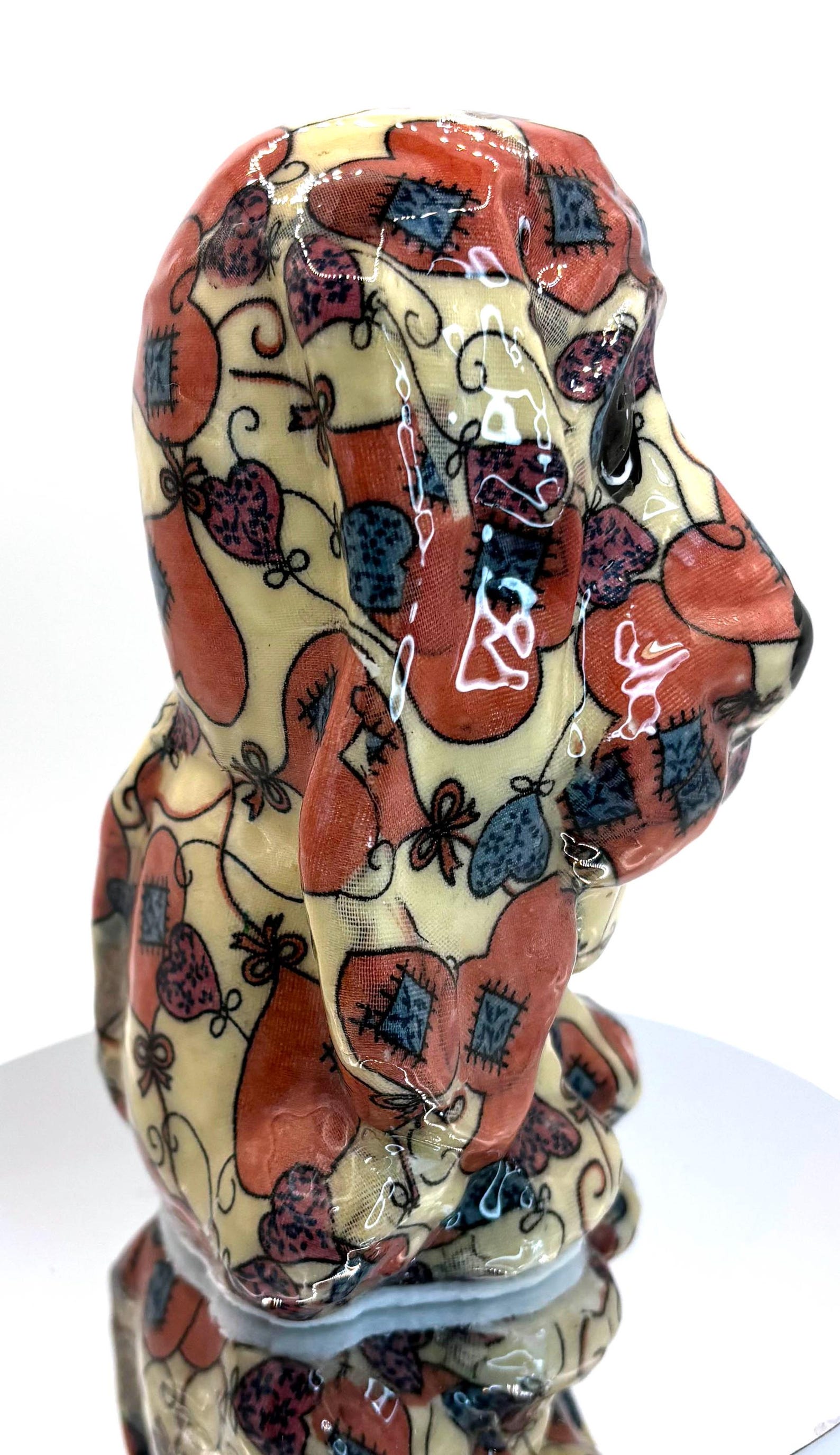 Sitting Sad Hound Dog Looks Sad Looks for a Friend or a Special Treat ...