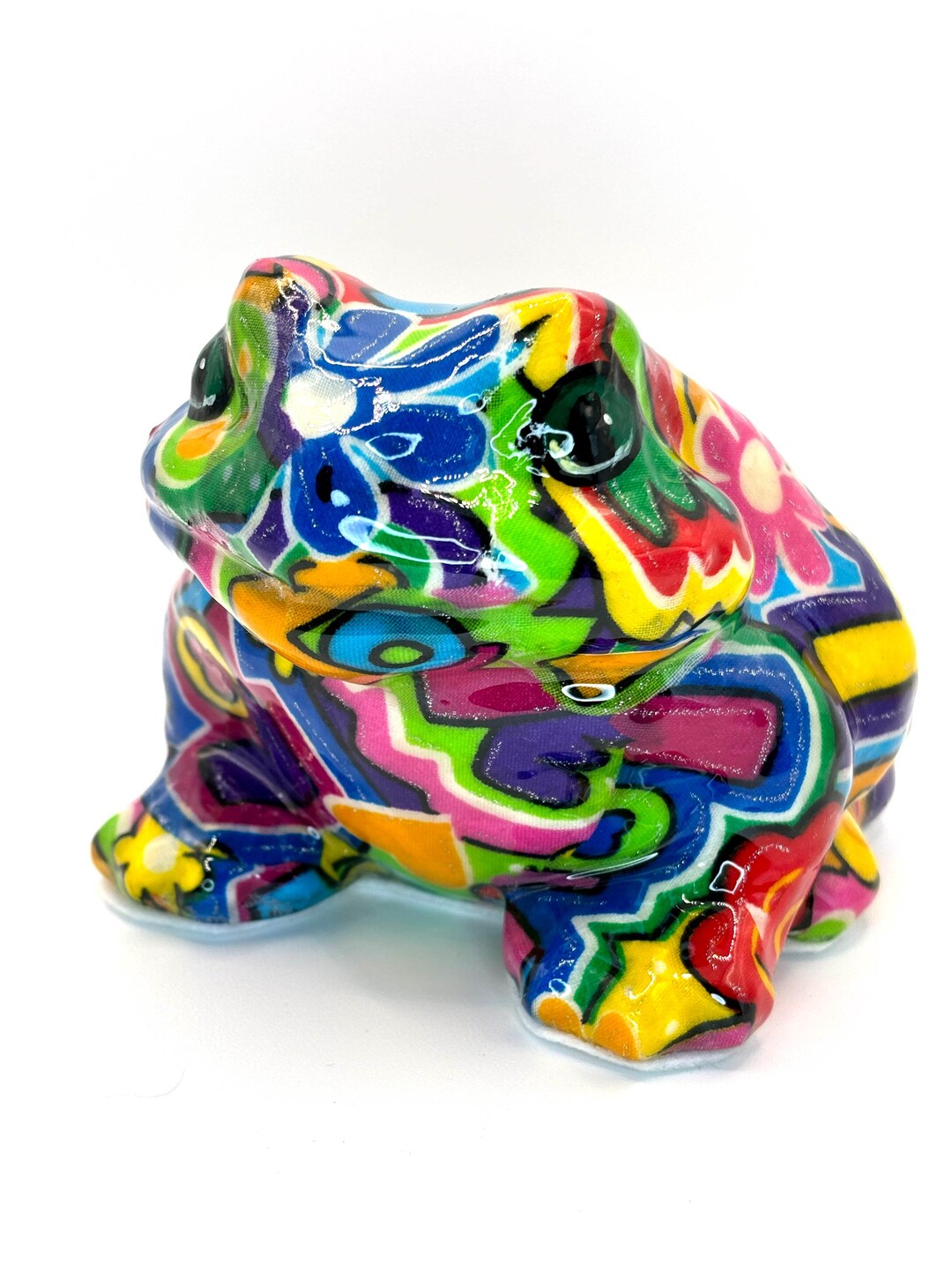 Happy in Love Hippy Frog or Happy in the 60s Hippy Frog - Handmade and ...