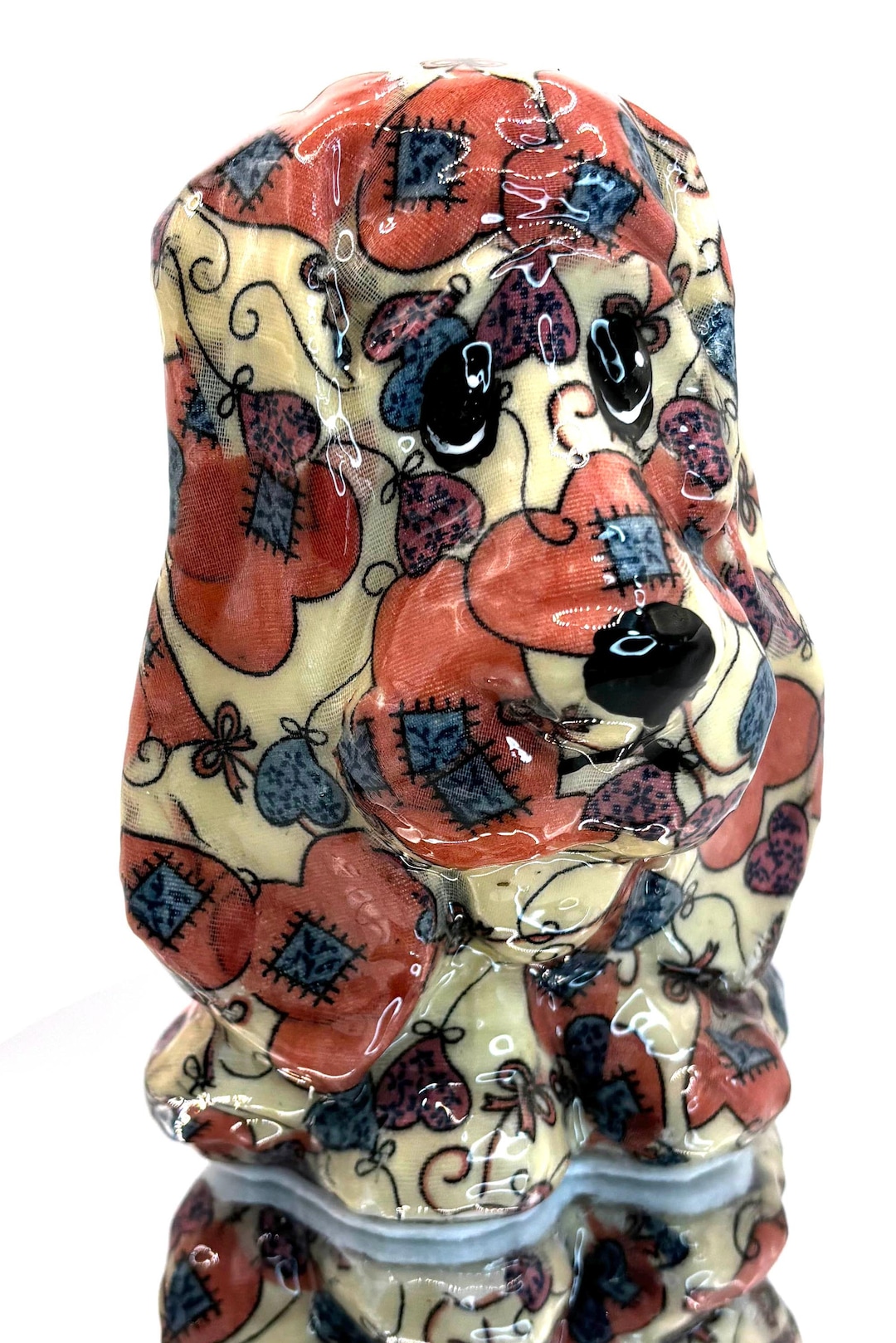 Sitting Sad Hound Dog Looks Sad Looks for a Friend or a Special Treat ...