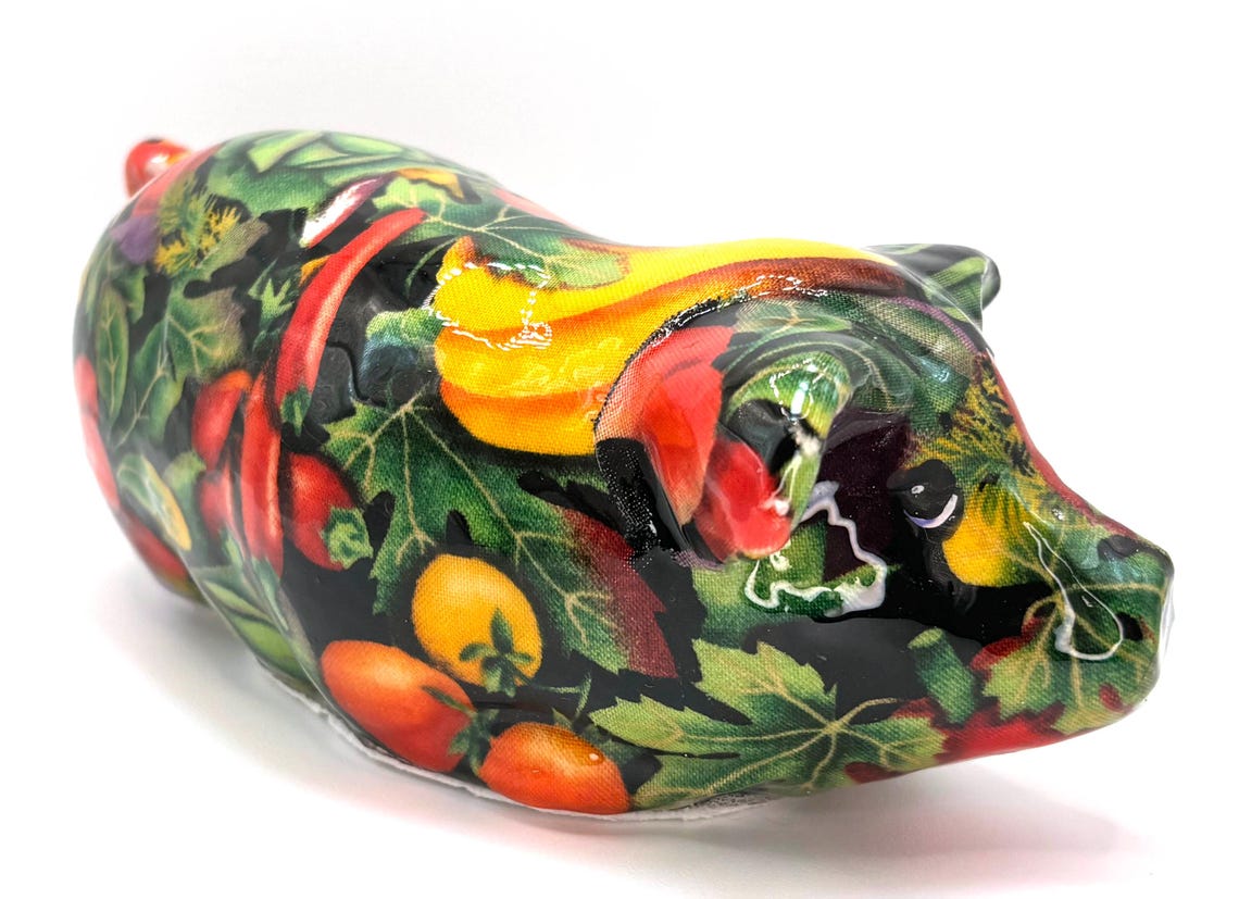 Veggie Pig for Your Cravings Handmade and One of a Kind - Etsy
