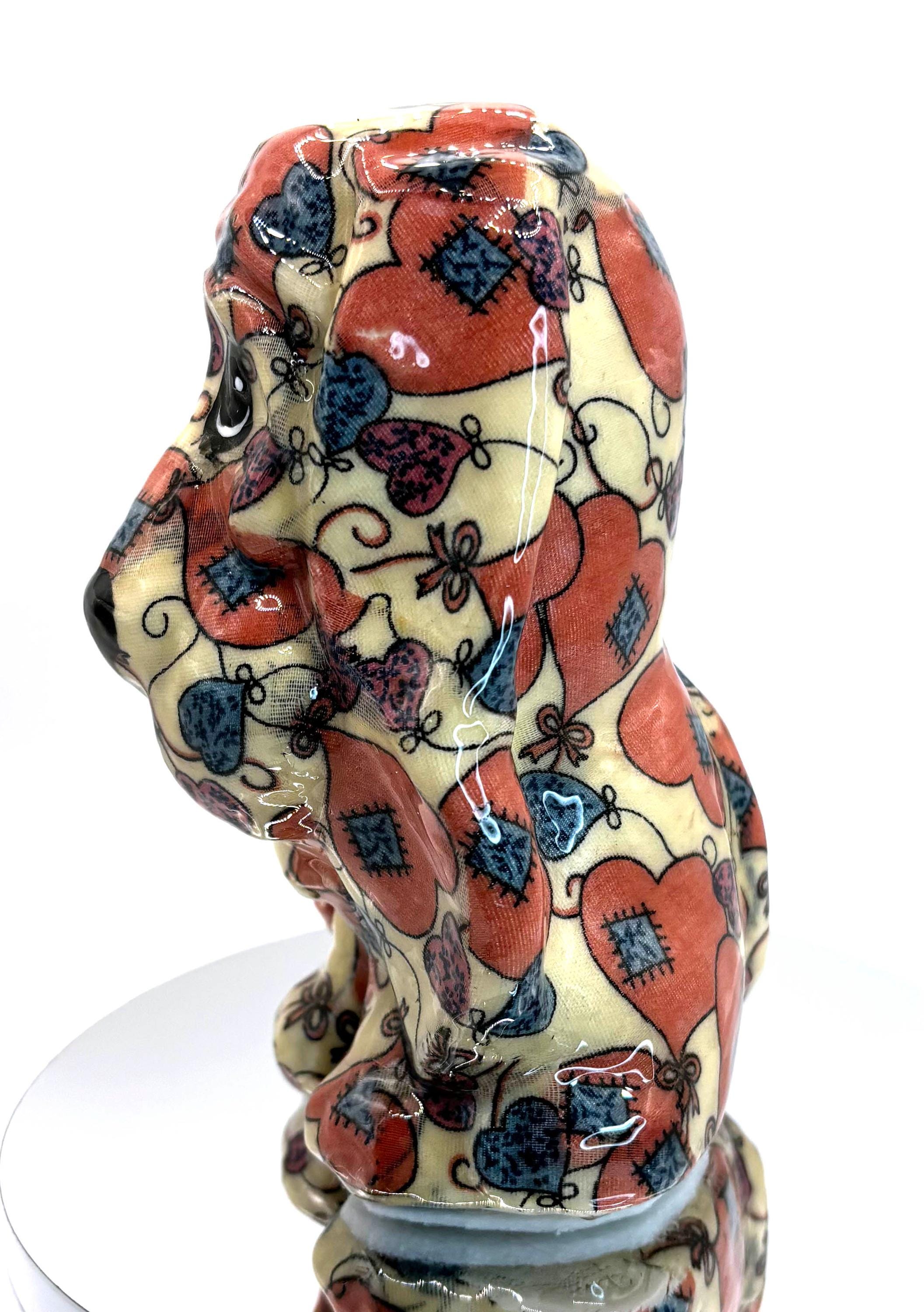 Sitting Sad Hound Dog Looks Sad Looks for a Friend or a Special Treat ...