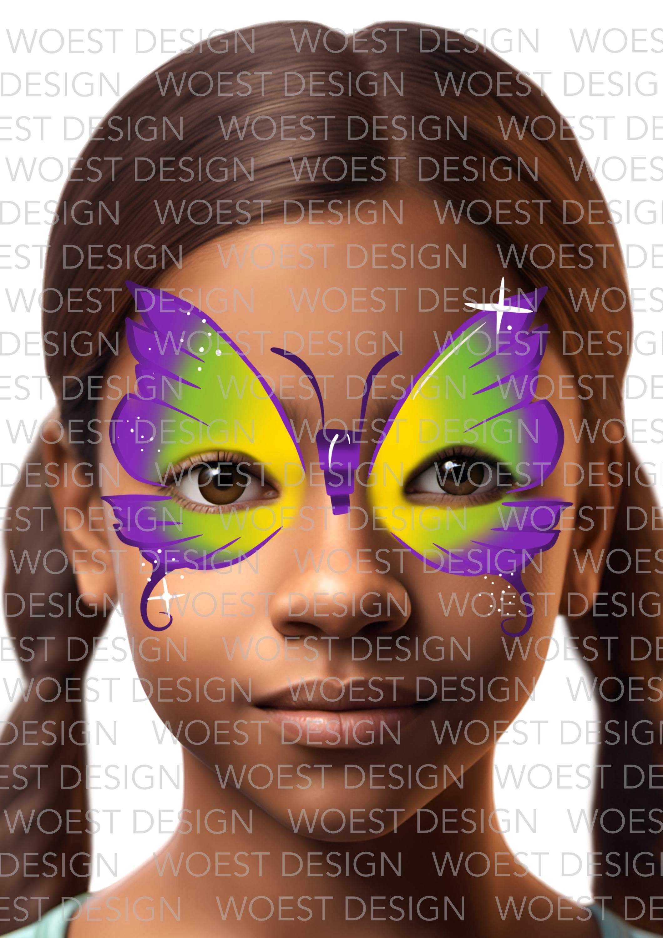 Mardi Gras Carnival Set Realistic Style DIGITAL DOWNLOAD - Face Paint ...