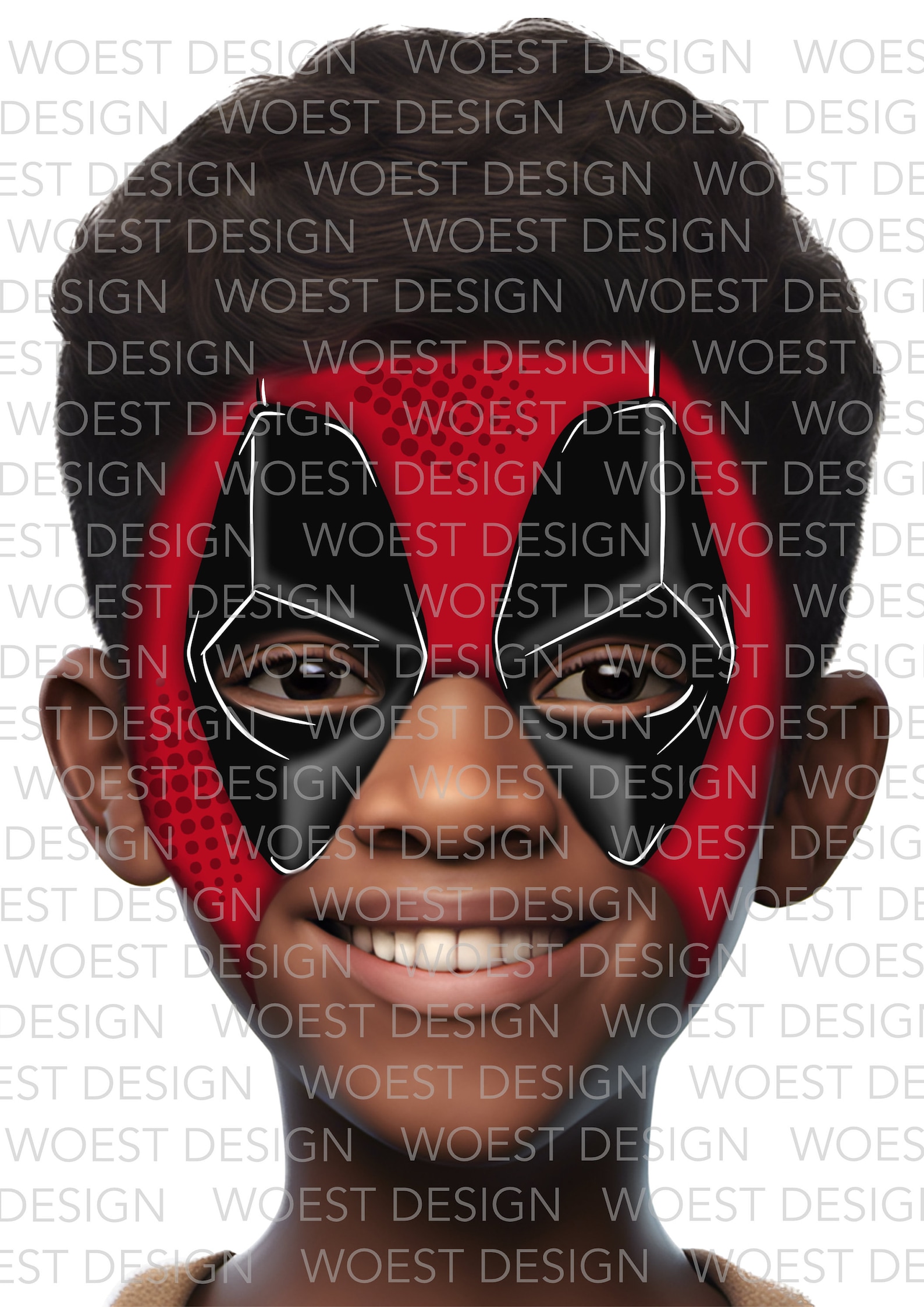 Super Hero Set Realistic DIGITAL DOWNLOAD Face Paint Painting Design ...