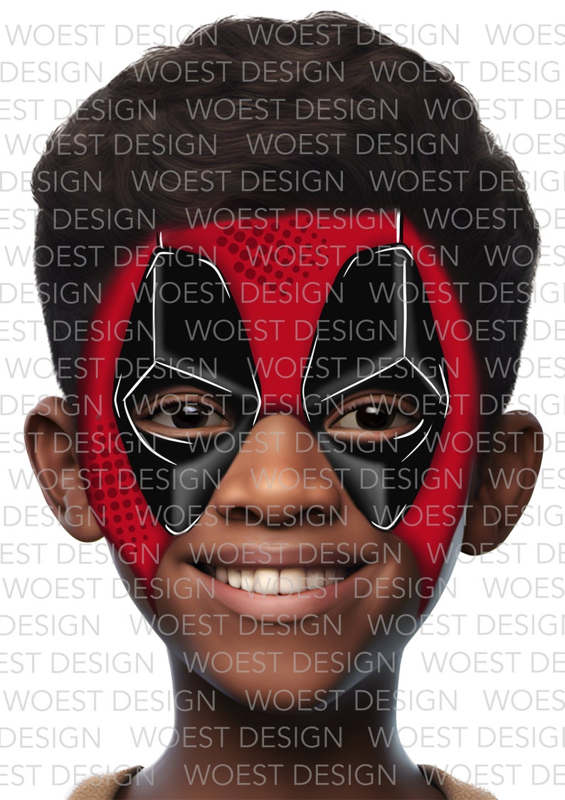 Super Hero Set Realistic DIGITAL DOWNLOAD Face Paint Painting Design ...