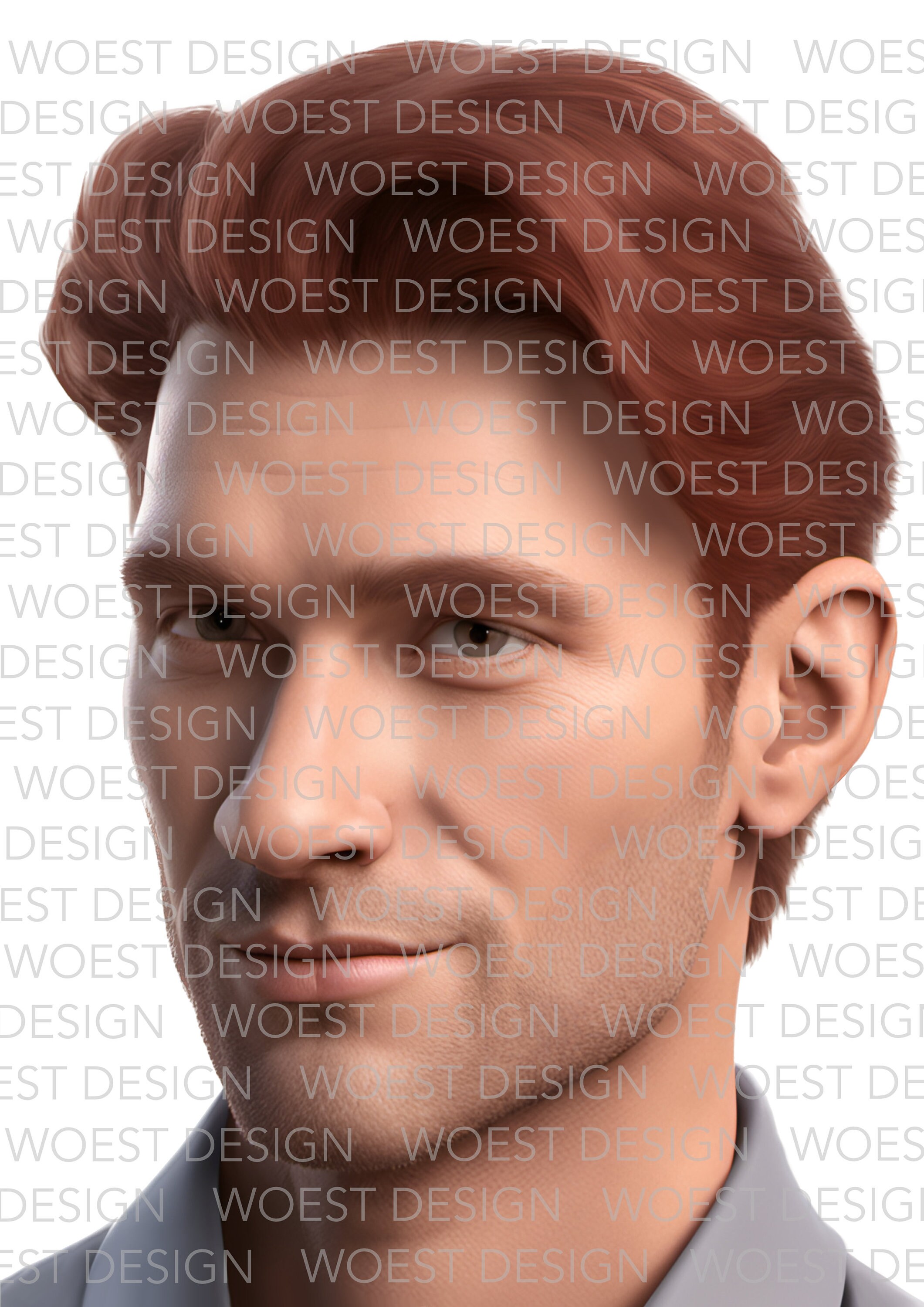 Adult Faces Realistic Style Blank Template Set 1 - DIGITAL DOWNLOAD ...