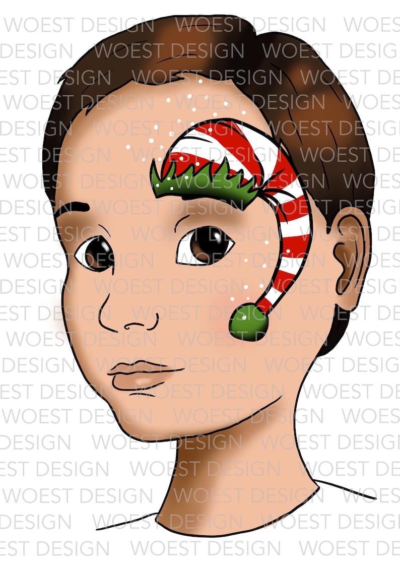 Christmas Set DIGITAL DOWNLOAD - Face Paint Painting Design Board ...