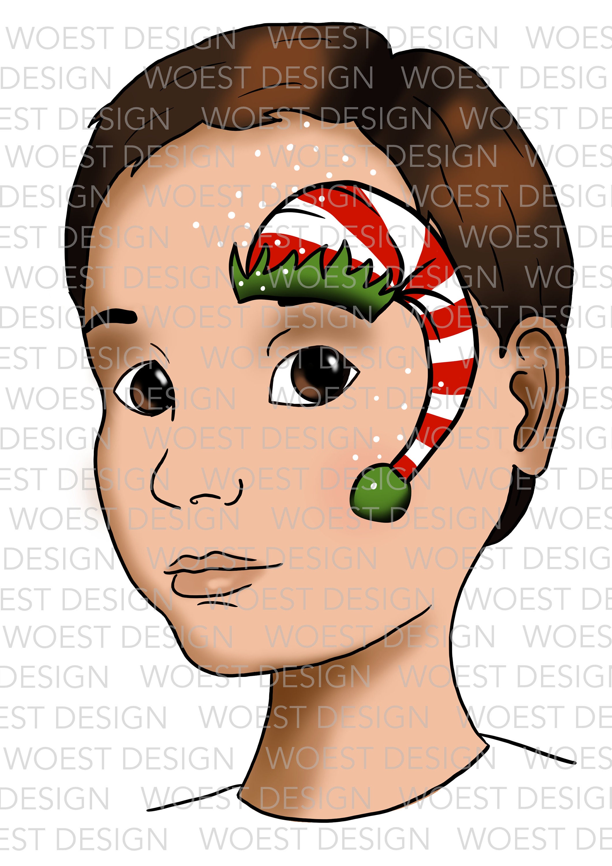 Christmas Set DIGITAL DOWNLOAD - Face Paint Painting Design Board ...