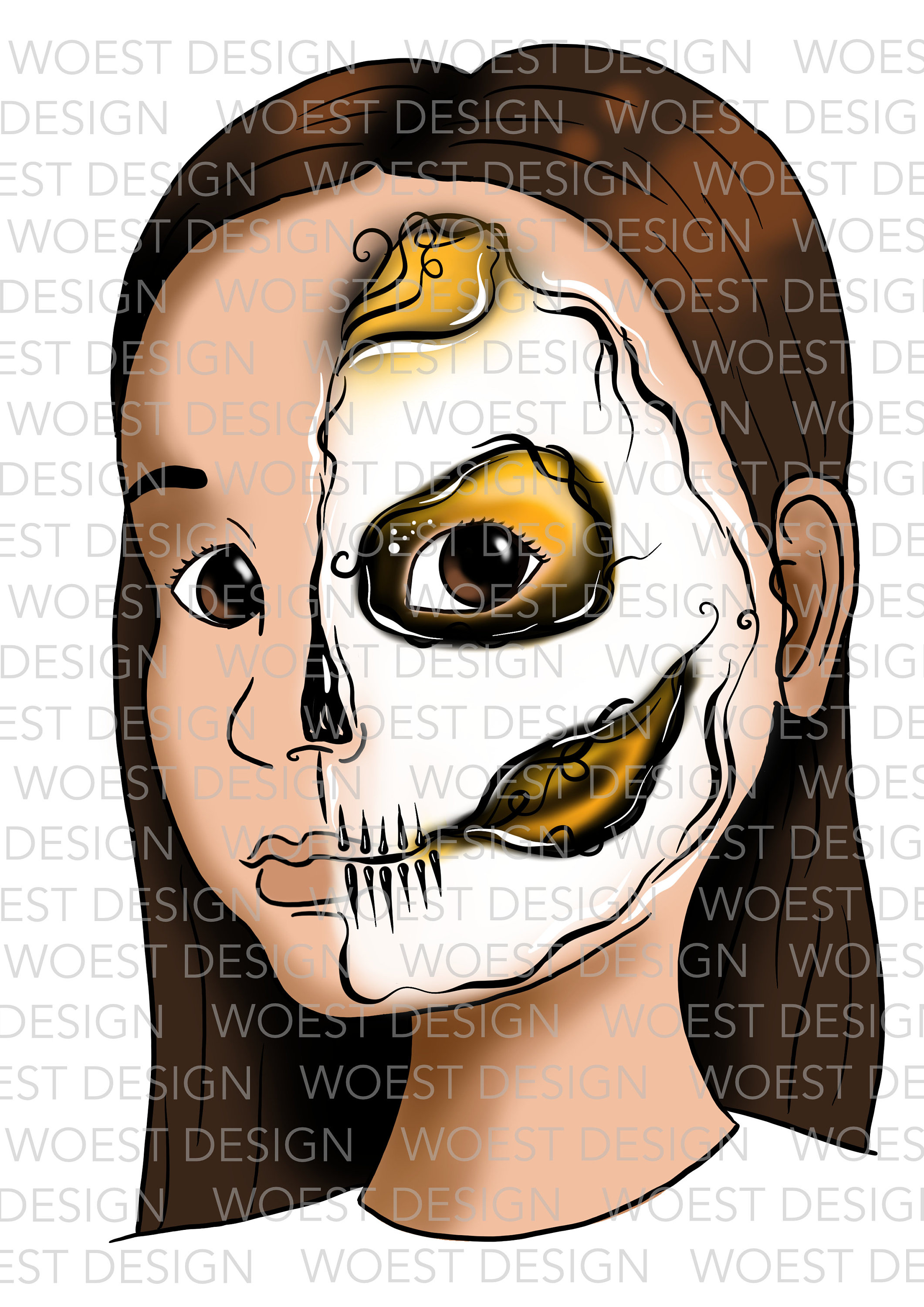 Skeleton Face Painting Designs