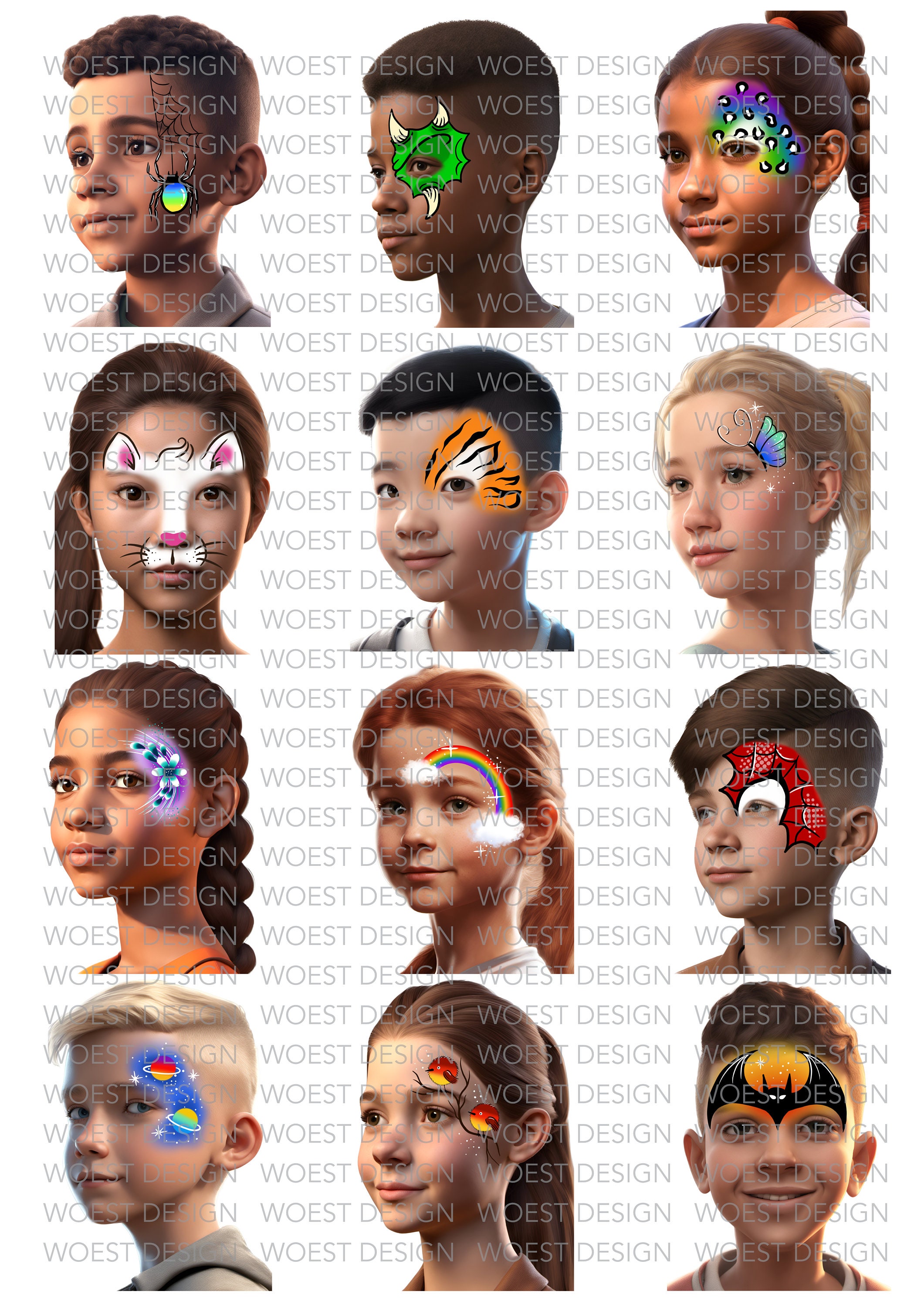 Fast Designs / Line Buster Set Realistic Style DIGITAL DOWNLOAD - Face ...