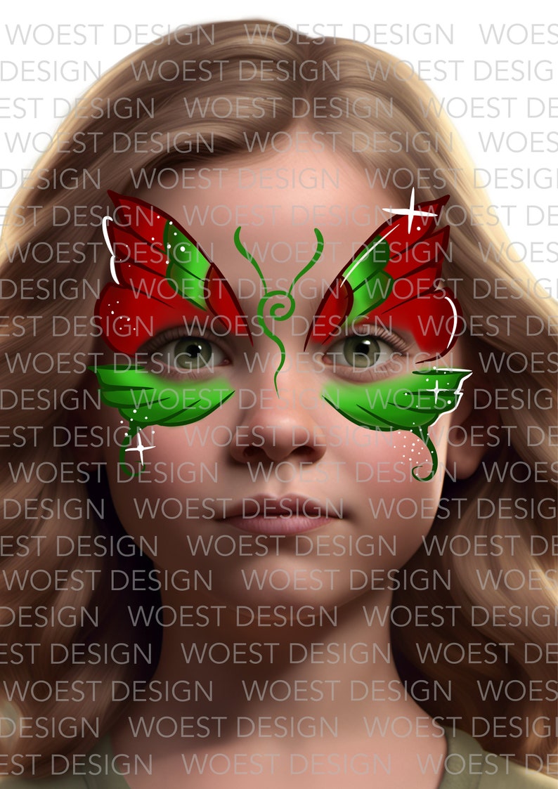 Christmas Set Realistic Style DIGITAL DOWNLOAD Face Paint Design Board ... Christmas Set Realistic Style DIGITAL DOWNLOAD Face Paint Design Board ...