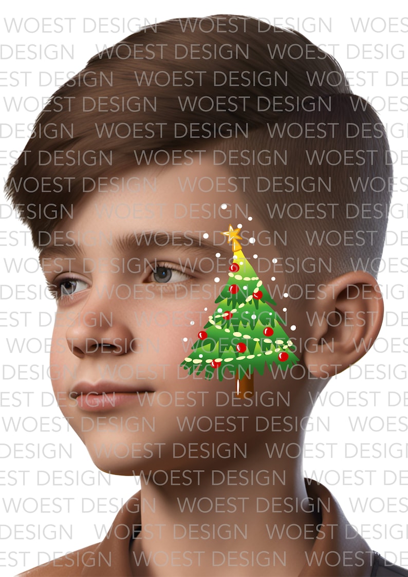 Christmas Set Realistic Style DIGITAL DOWNLOAD - Face Paint Design ...