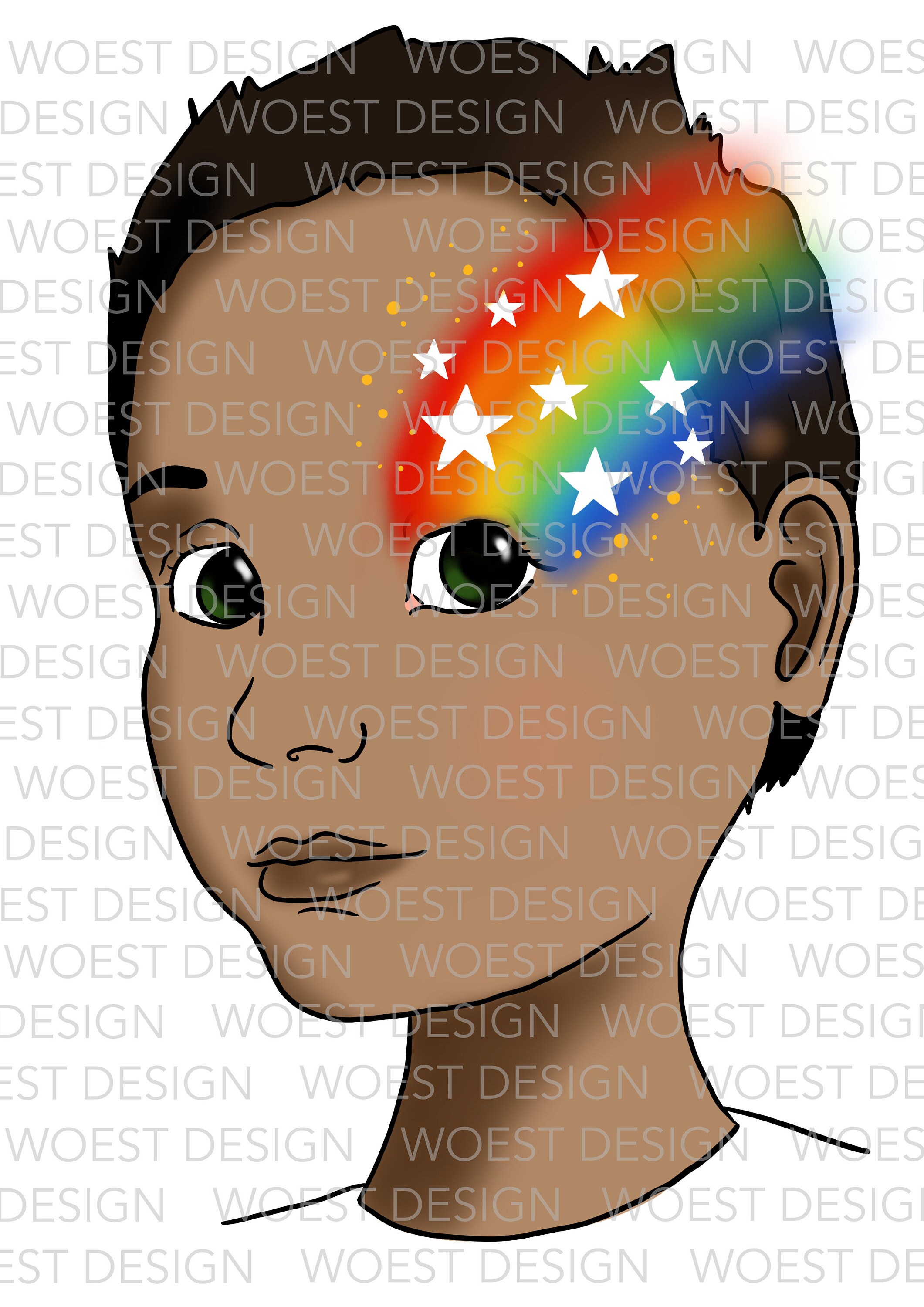 Pride Illustrative Style DIGITAL DOWNLOAD - Face Paint Design Board ...