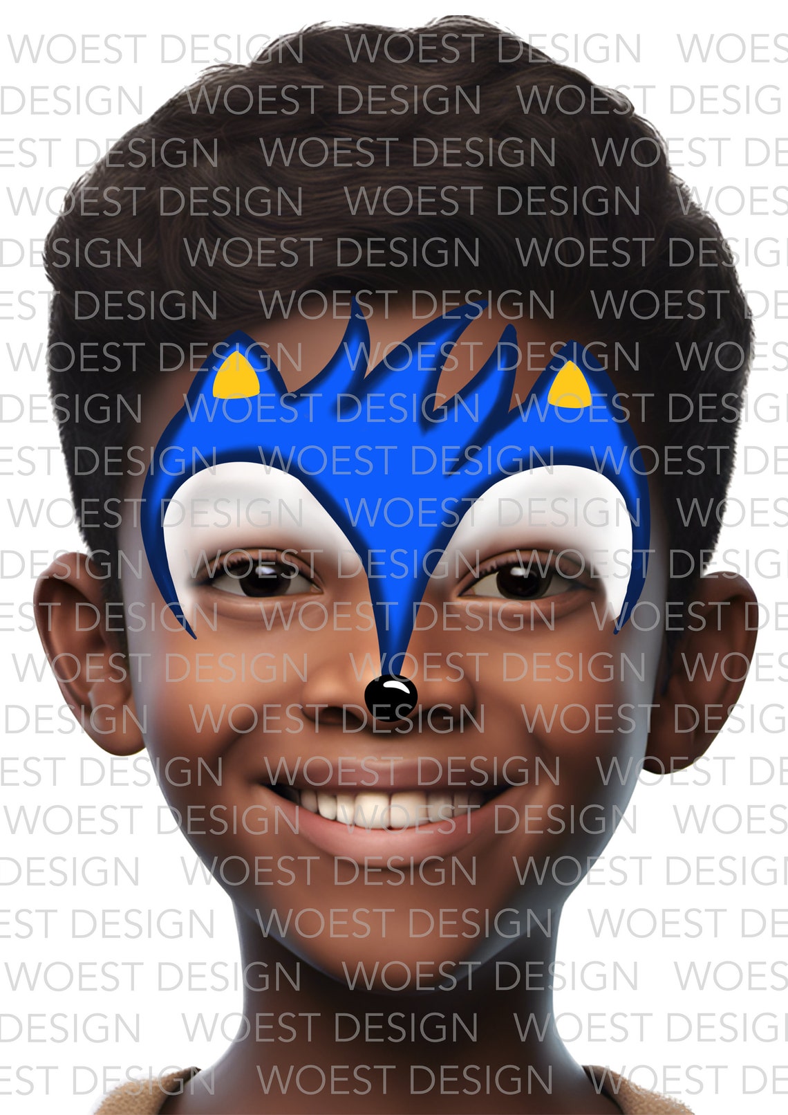 Basic Set B Realistic Style DIGITAL DOWNLOAD Face Paint Design Board ...