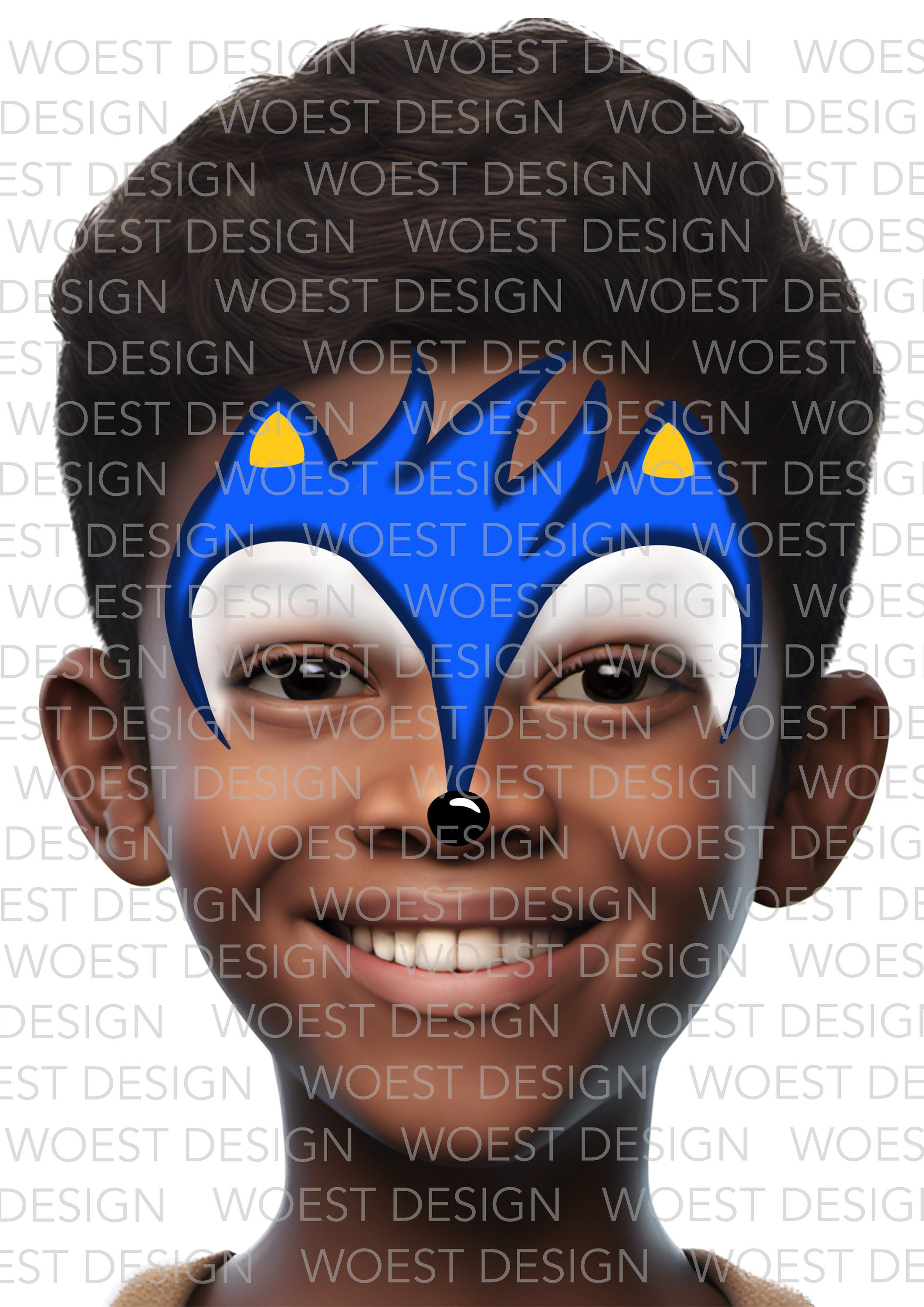 Basic Set B Realistic Style DIGITAL DOWNLOAD Face Paint Design Board ...