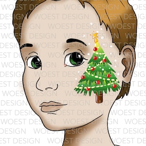 Christmas Set DIGITAL DOWNLOAD - Face Paint Painting Design Board ...