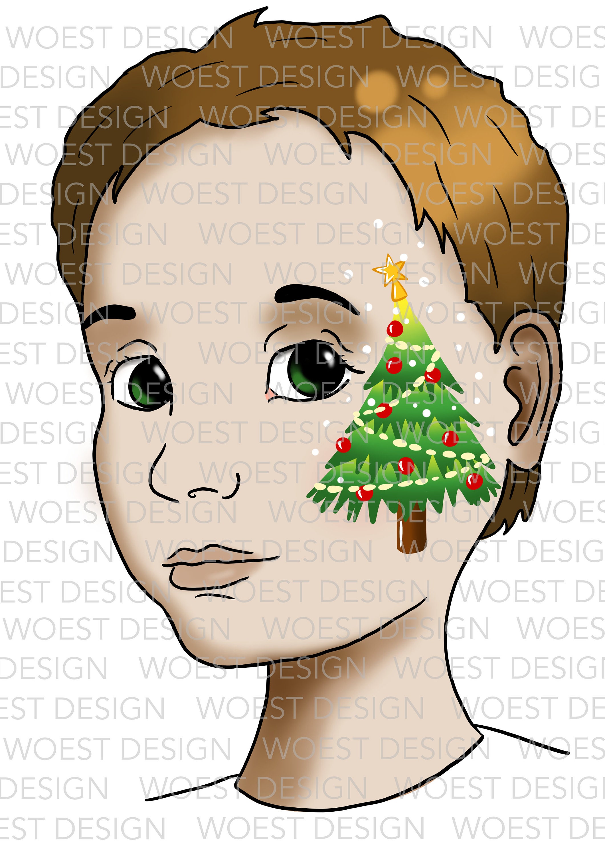 Christmas Set DIGITAL DOWNLOAD - Face Paint Painting Design Board ...
