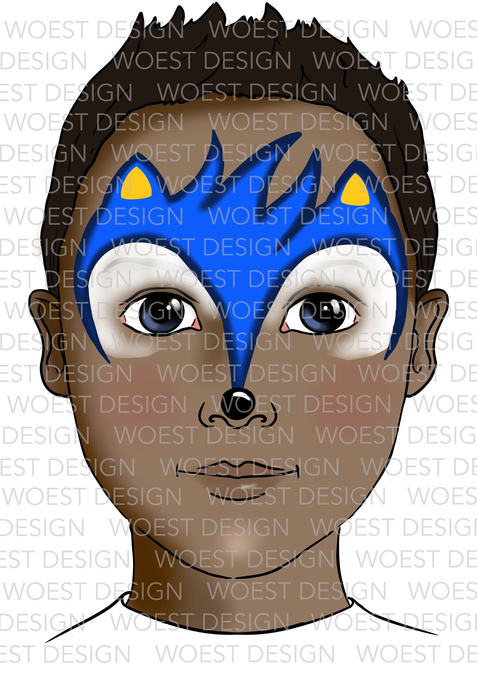 Basic Set B DIGITAL DOWNLOAD - Face Paint Design Board Face Painting ...