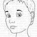 Blank Line Art Template Set A DIGITAL DOWNLOAD Face Paint Design Board ...