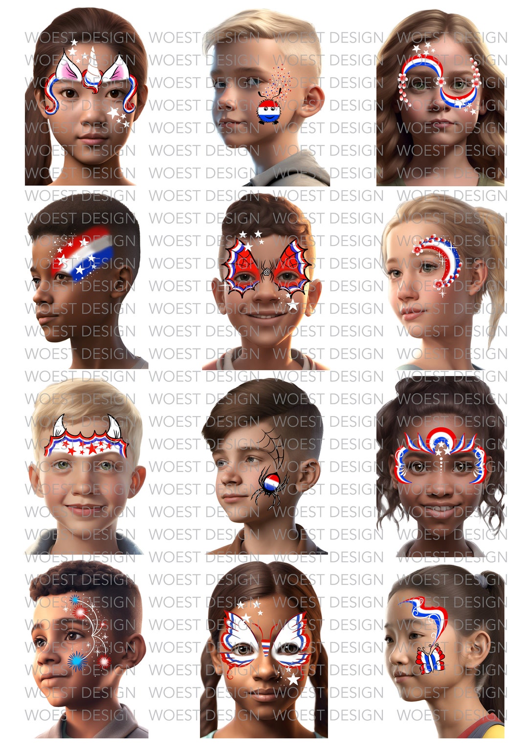 Fourth of July 4th Independence Day Realistic Style DIGITAL DOWNLOAD ...