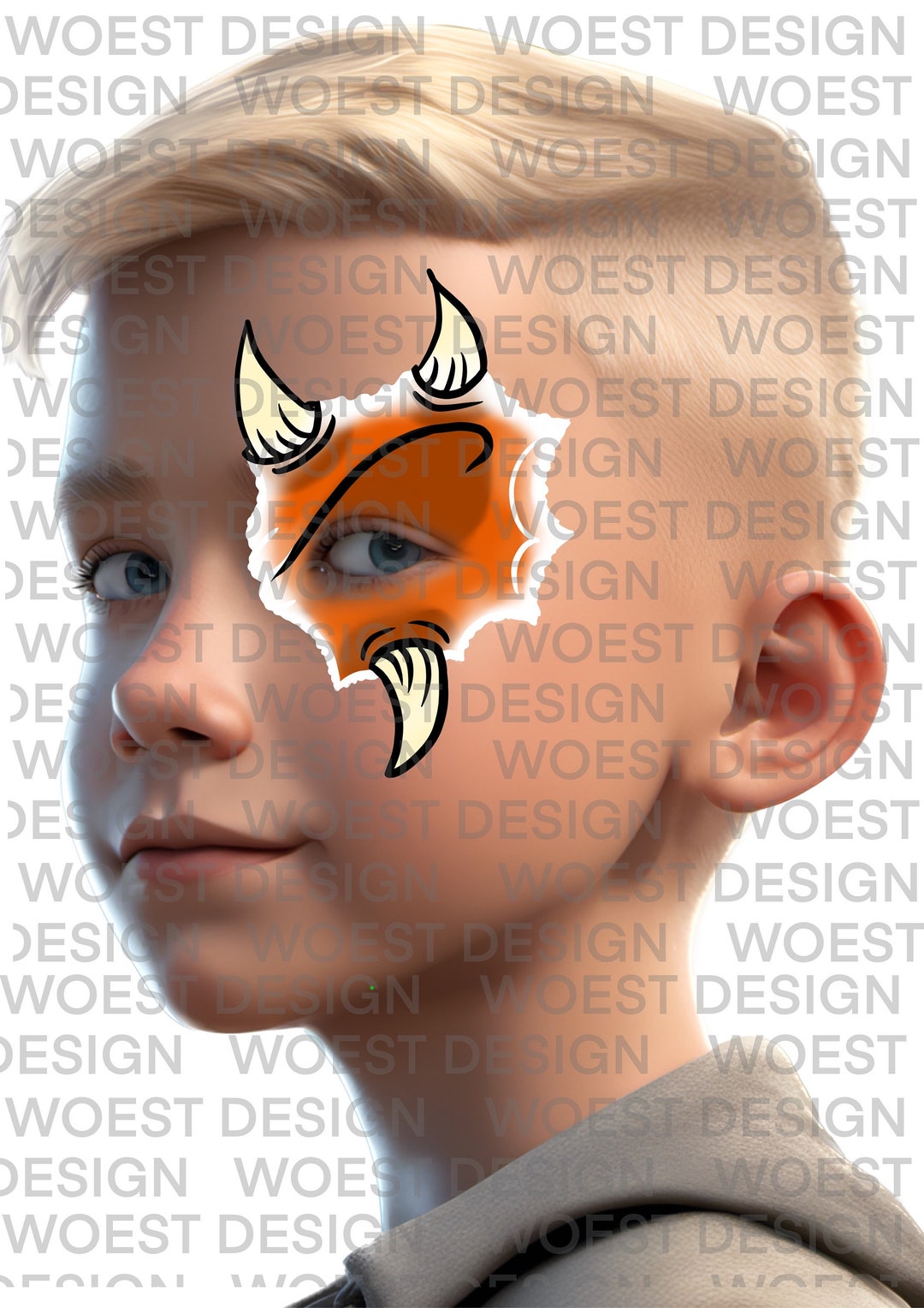 Dragon Eye Design Realistic Style DIGITAL DOWNLOAD - Face Paint Design ...