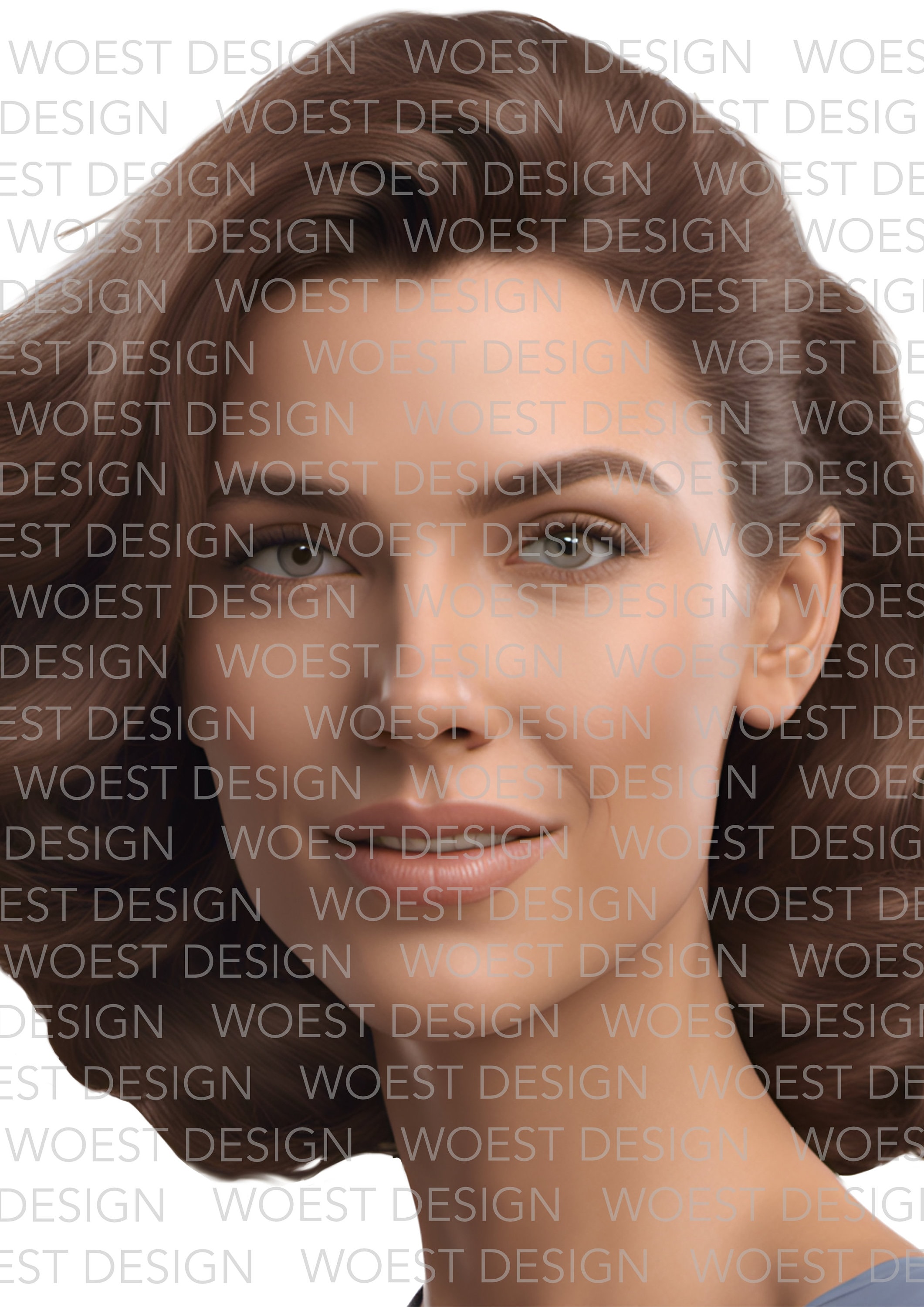 Adult Faces Realistic Style Blank Template Set 1 - DIGITAL DOWNLOAD ...
