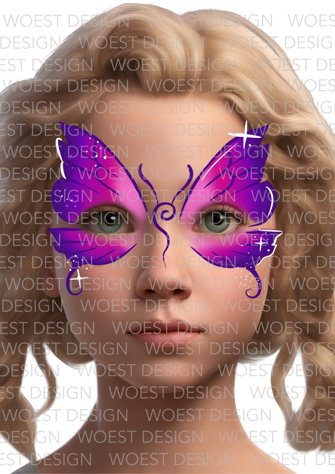 Basic Set A Realistic Style DIGITAL DOWNLOAD - Face Paint Design Board ...