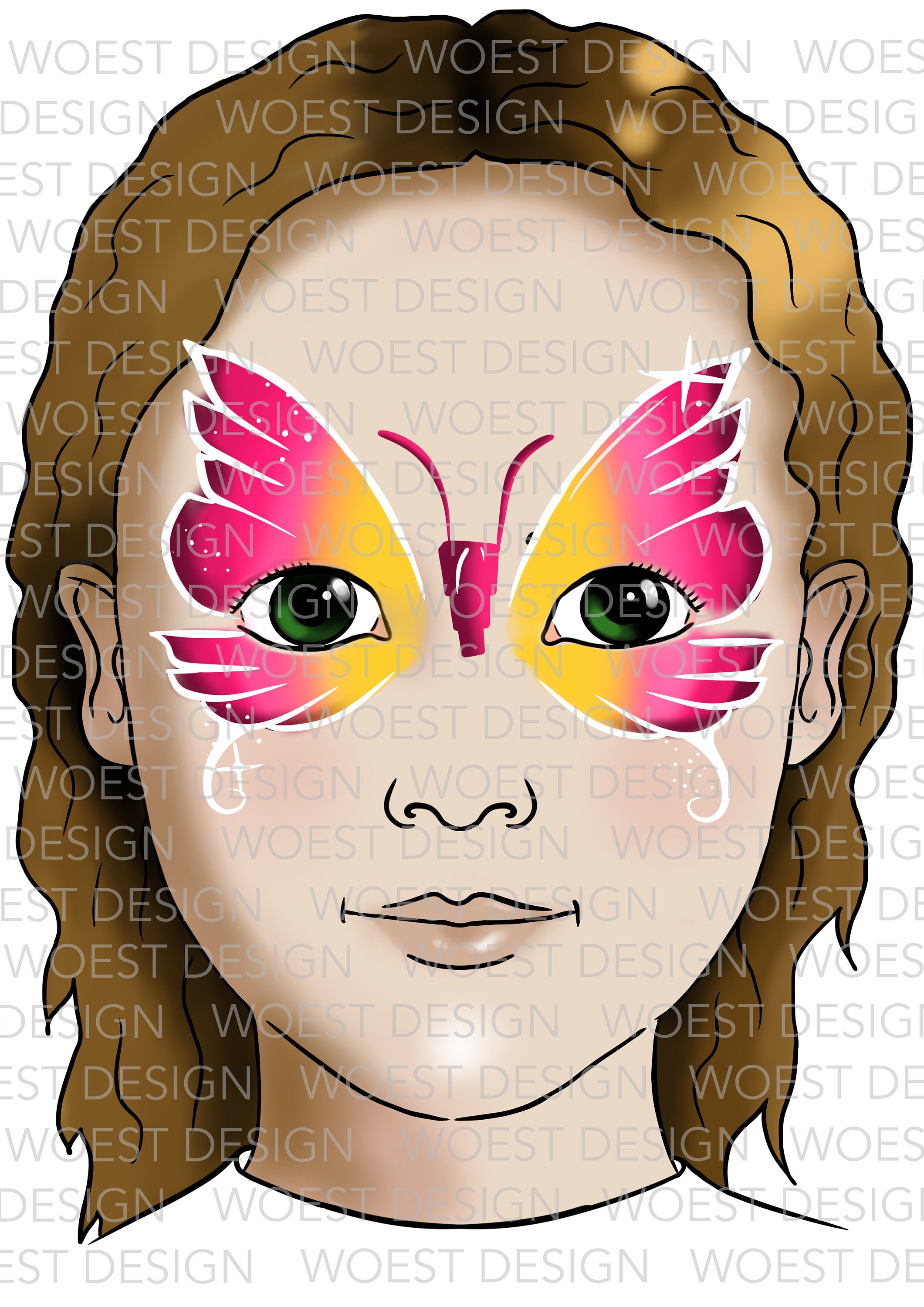 Summer Set DIGITAL DOWNLOAD - Face Paint Design Board Face Painting ...