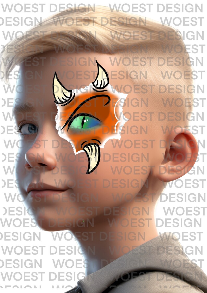 Dragon Eye Design Realistic Style DIGITAL DOWNLOAD - Face Paint Design ...