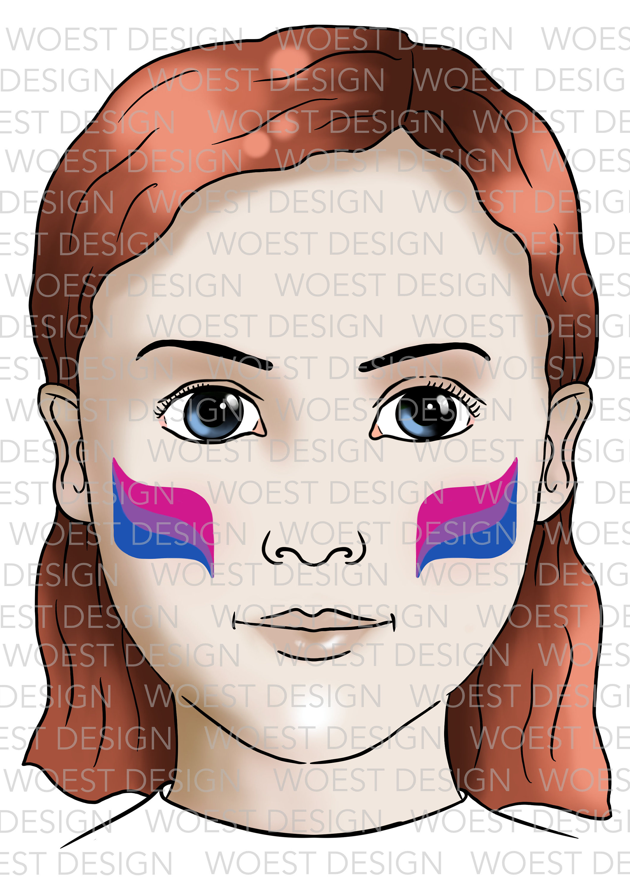 Pride Illustrative Style DIGITAL DOWNLOAD - Face Paint Design Board ...