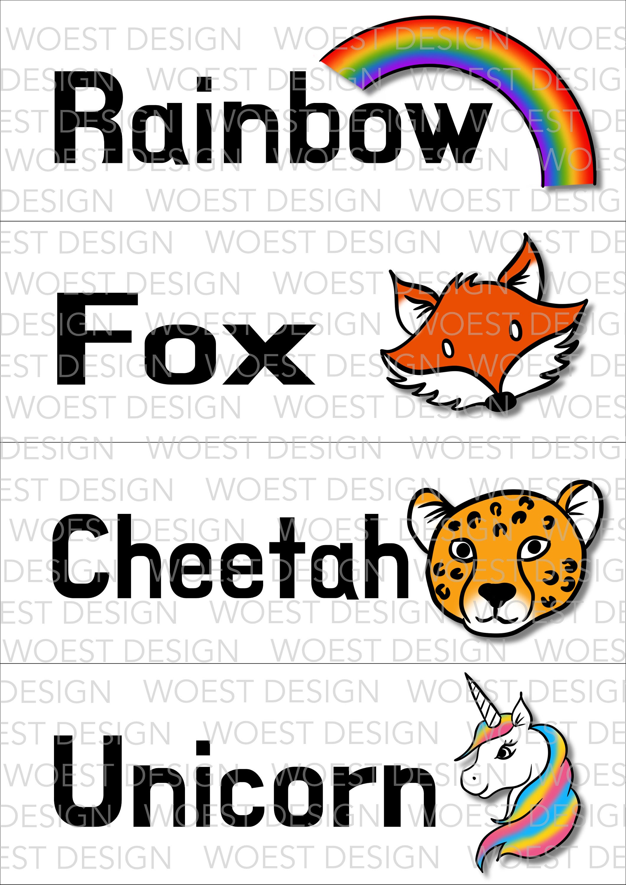 Basic Word Board Set A DIGITAL DOWNLOAD Face Painting Design Board ...